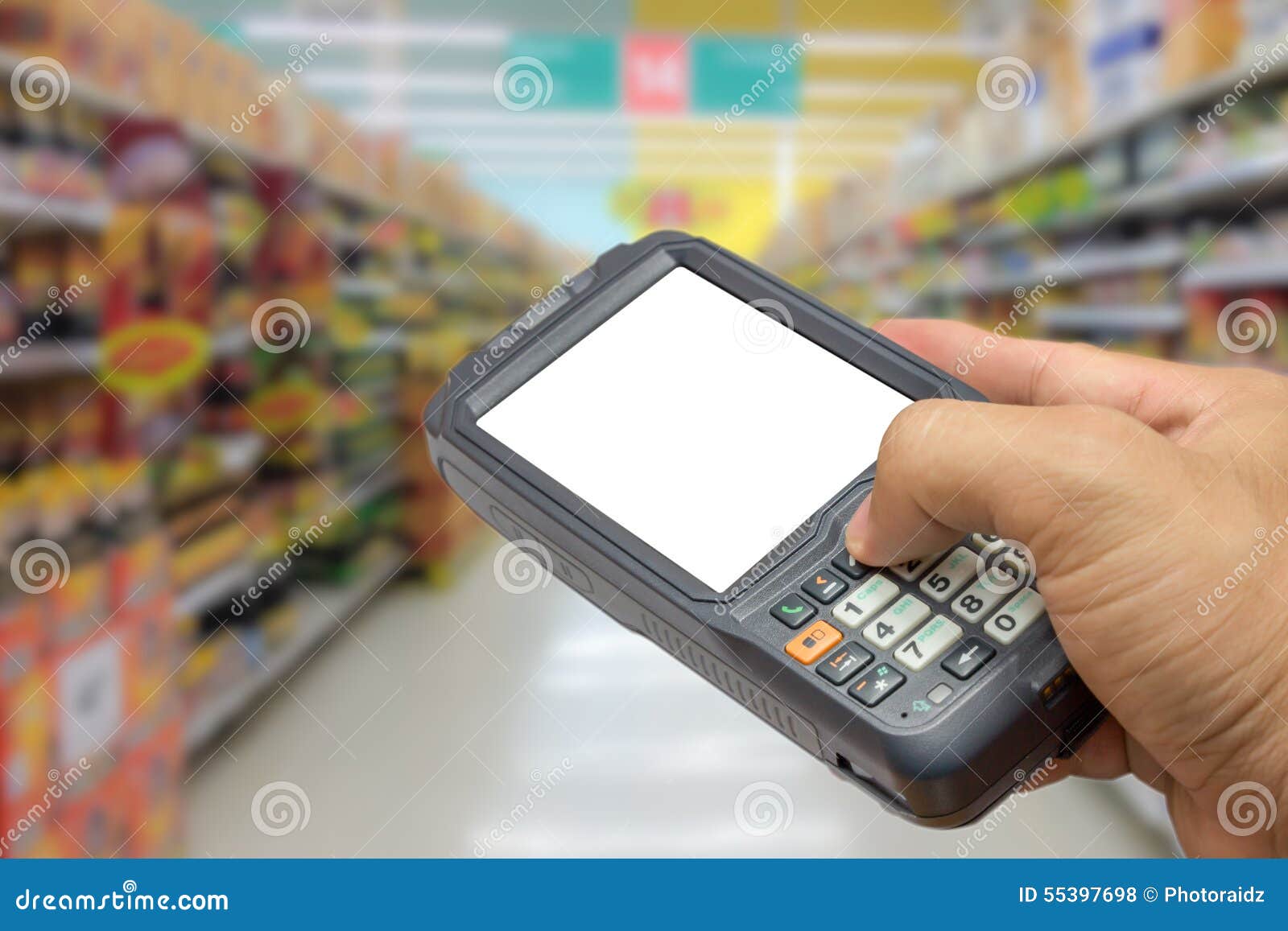 Bluetooth Barcode Scanner Isolated on a White Background for Sup Stock ...