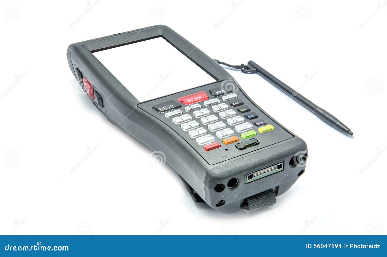 Bluetooth Barcode Scanner On Packaging Boxes. Shipping Package ...