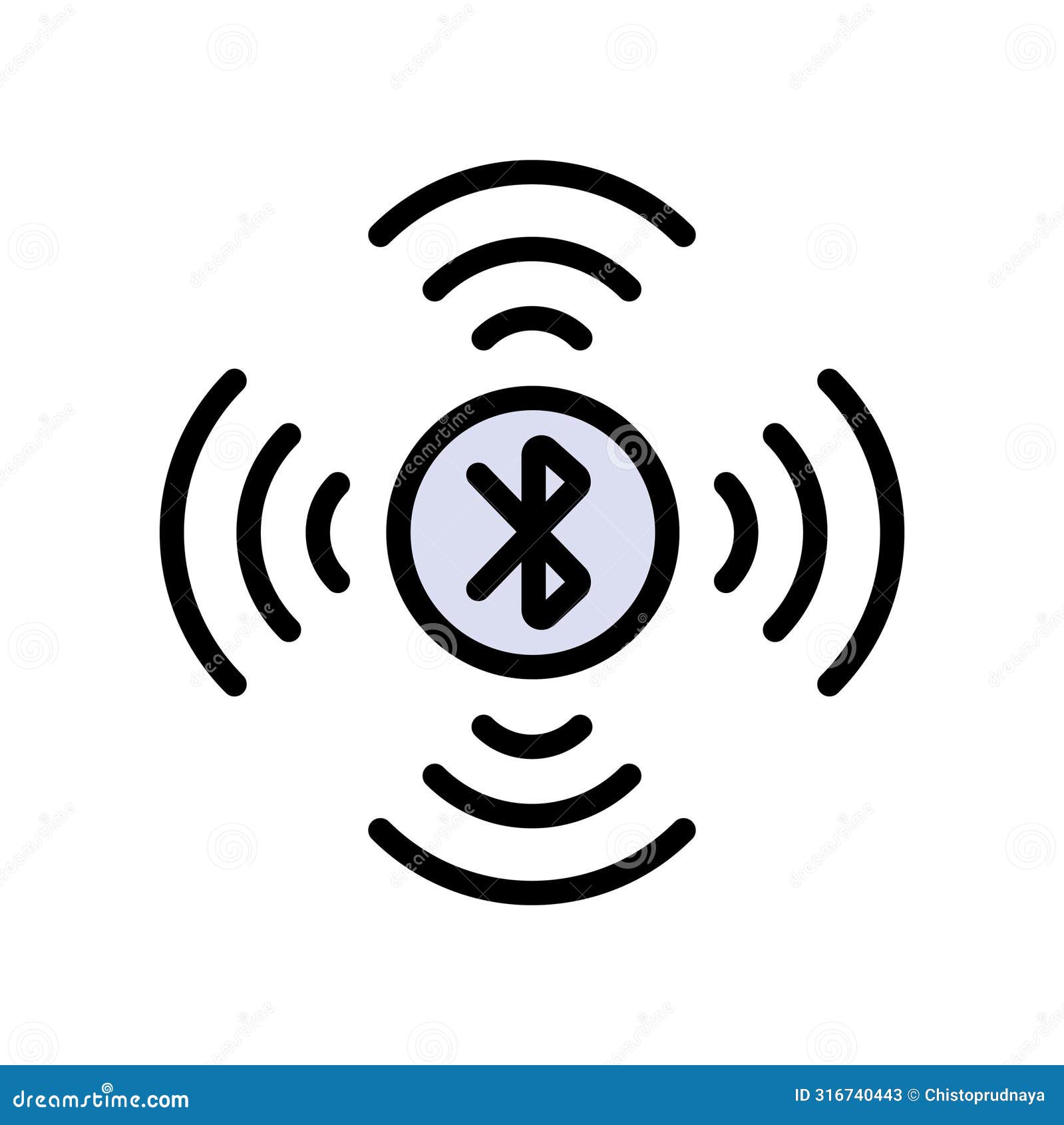 Bluetooth Color Icon. Smartphone Vector Illustration. Bluetooth ...