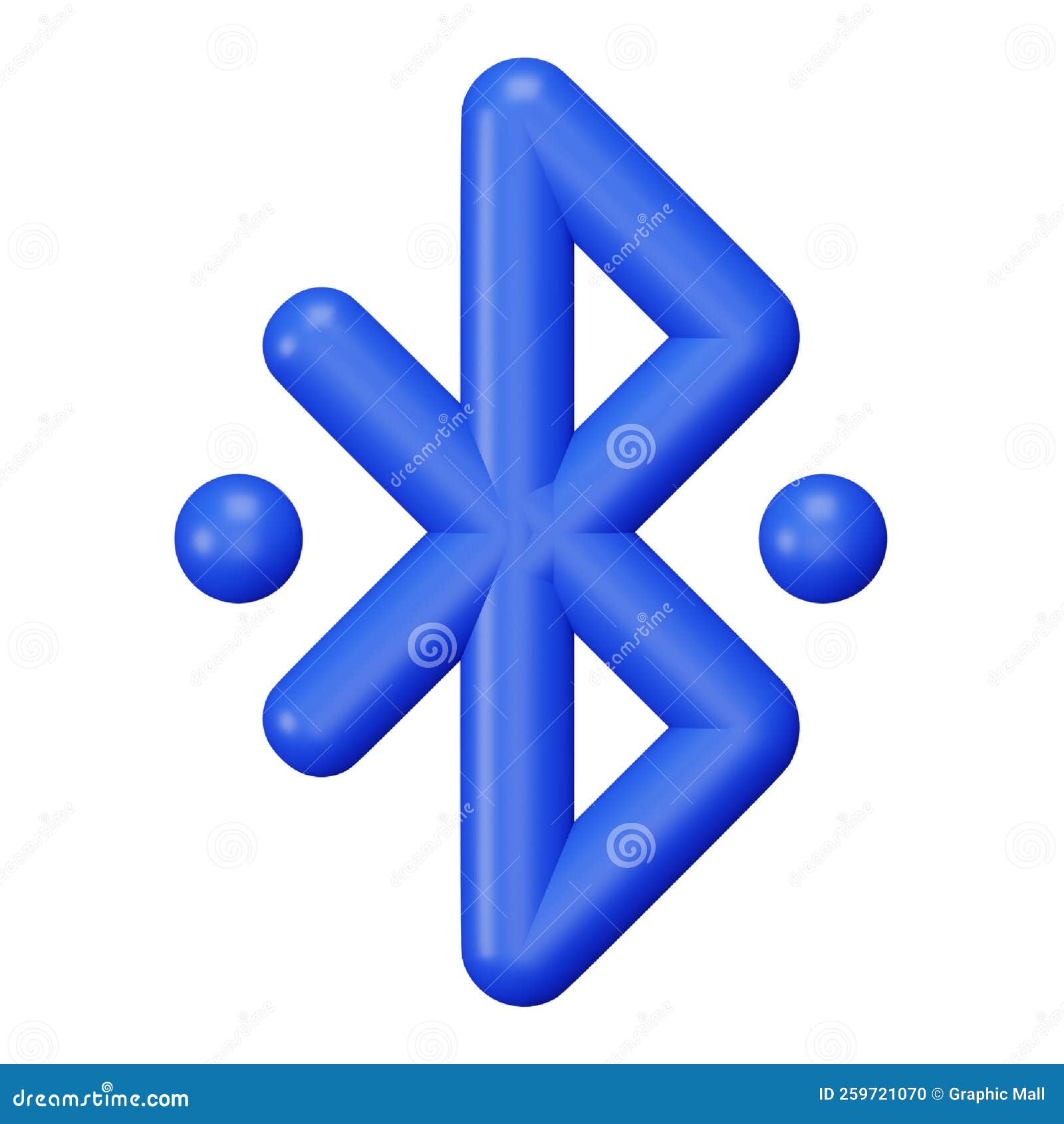 Bluetooth Connected 3d Rendering Isometric Bold Line Icon. Editorial ...