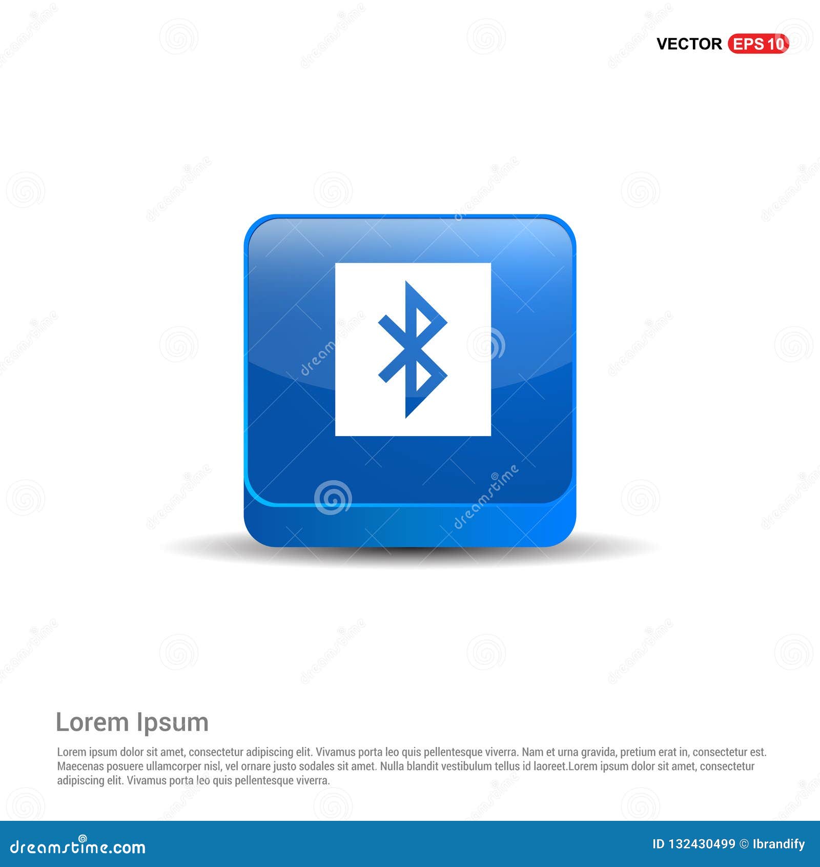 Bluetooth Connection Icon - 3d Blue Button Editorial Stock Image ...