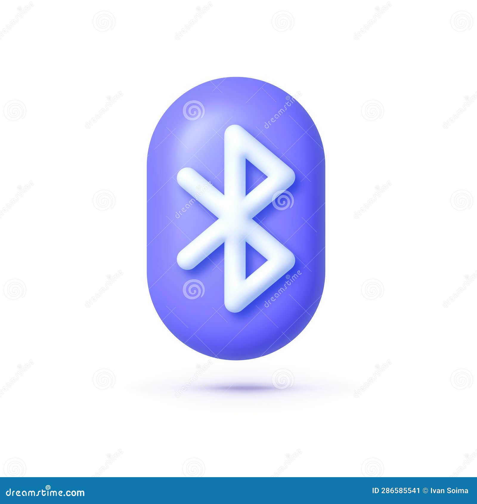 Bluetooth 3d Sign on White Background. Vector Illustration Design Stock ...