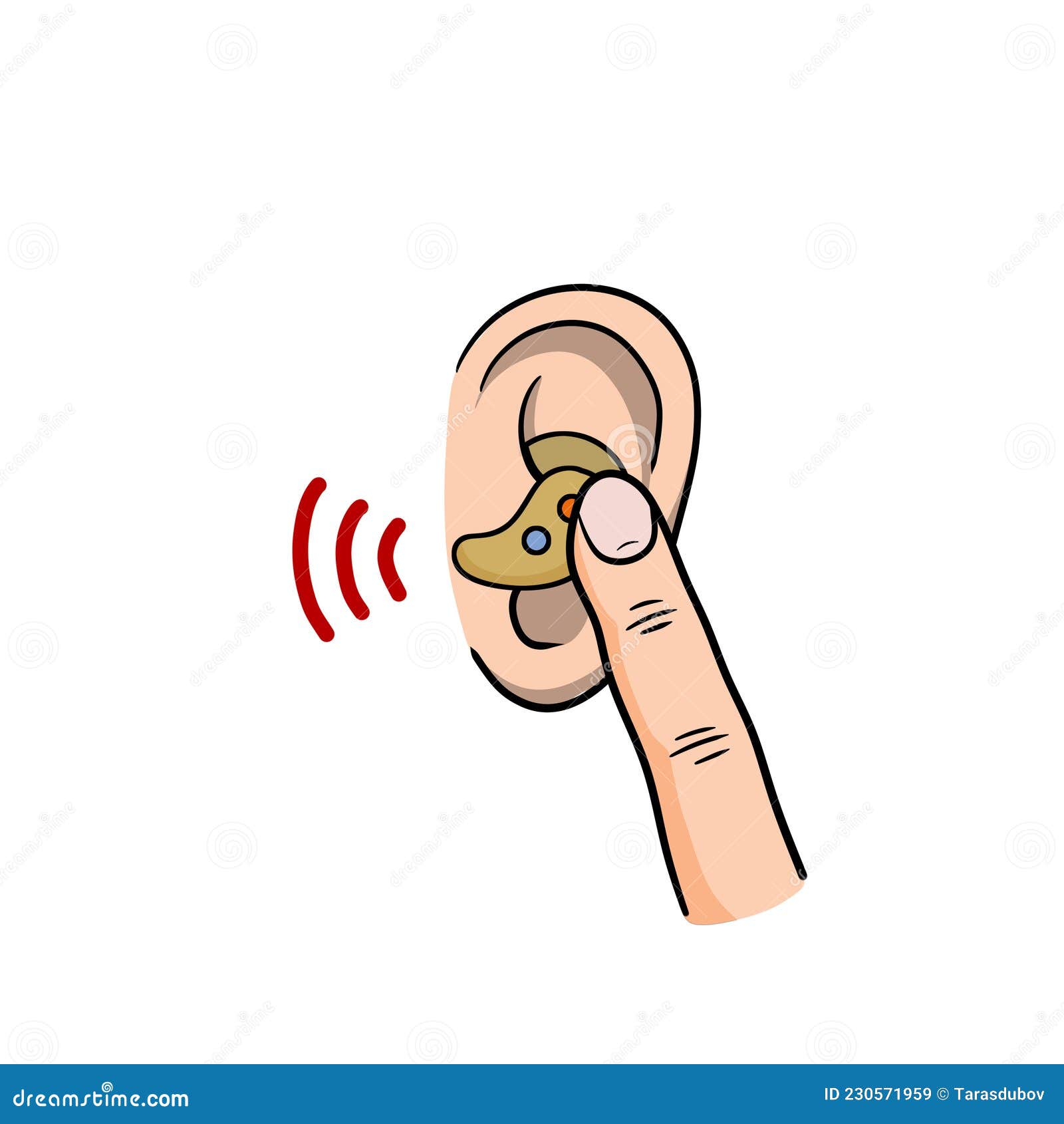 Bluetooth in Ear. Mobile Device for Hand-free Technology Stock Vector ...