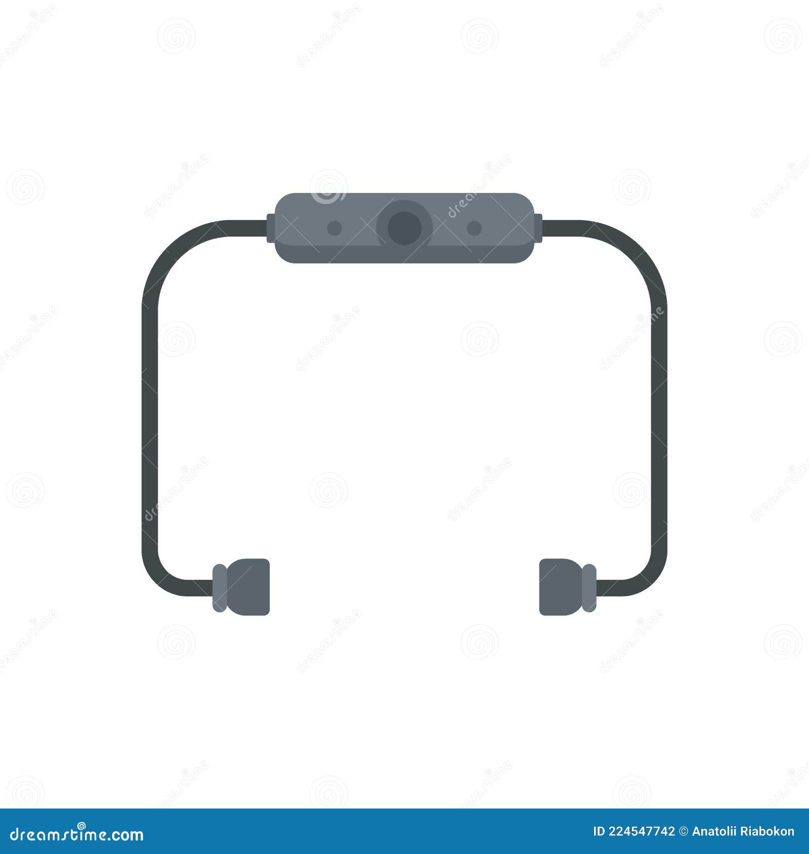 Bluetooth Earbuds Icon Flat Isolated Vector Stock Vector - Illustration ...