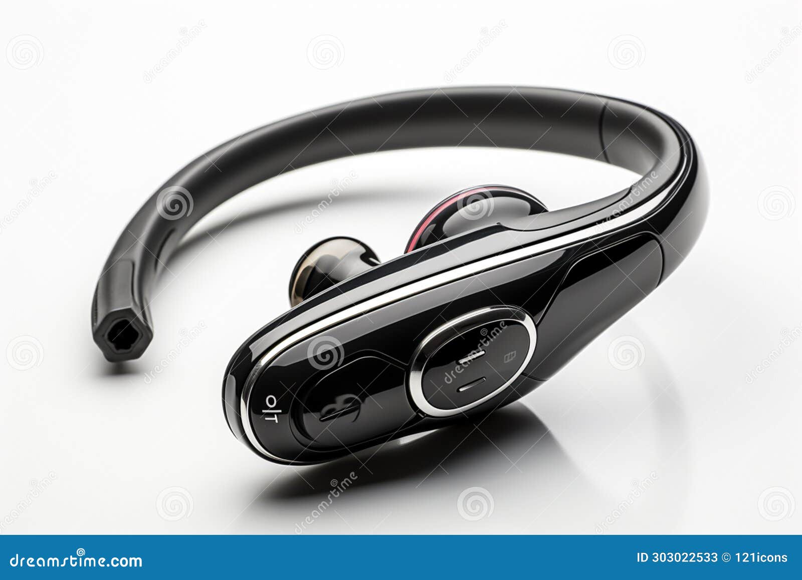 Bluetooth Earpiece on White Background Stock Illustration ...