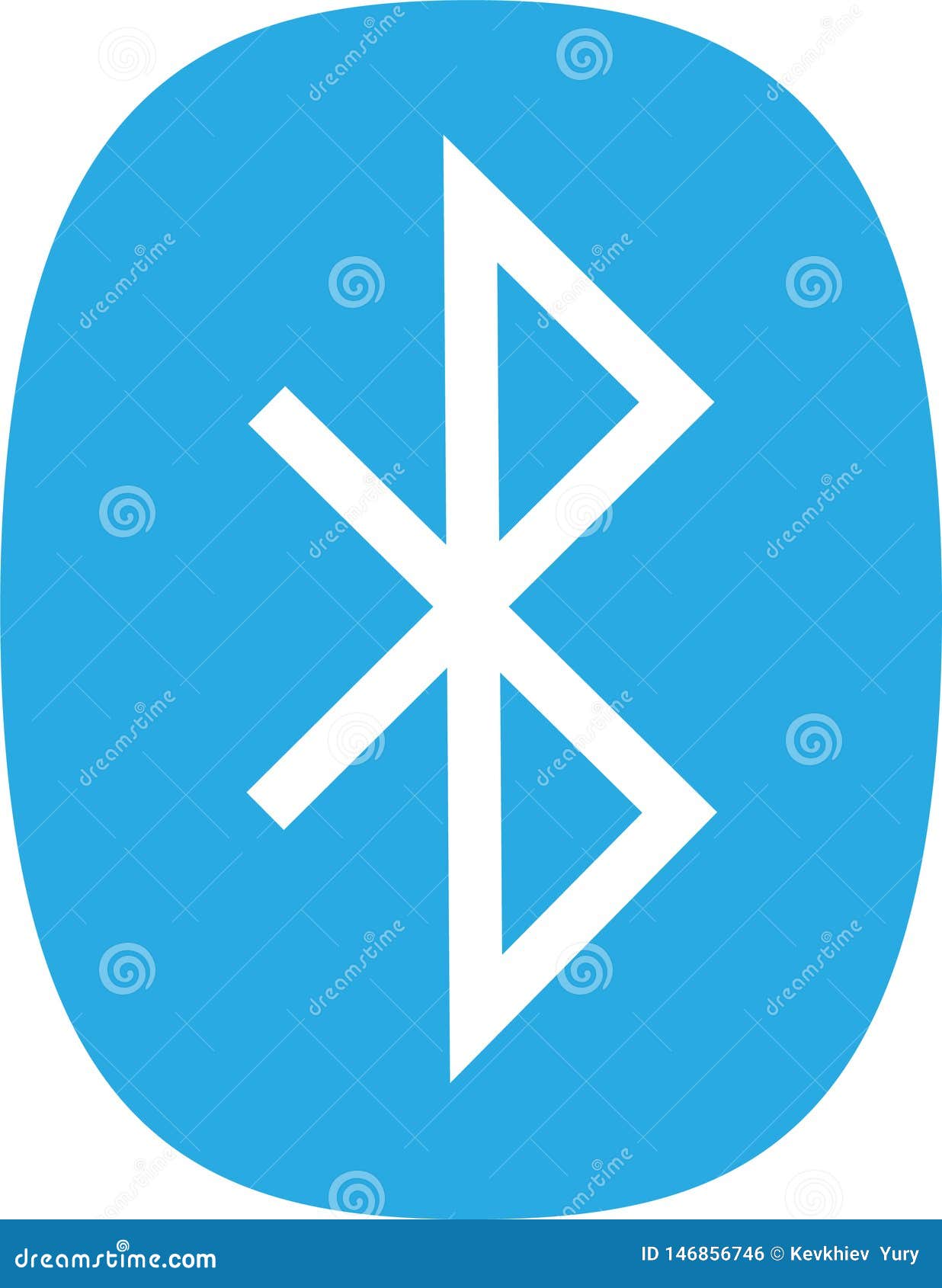 Bluetooth Logo Sign Icon In Trendy Flat Style Isolated On White ...