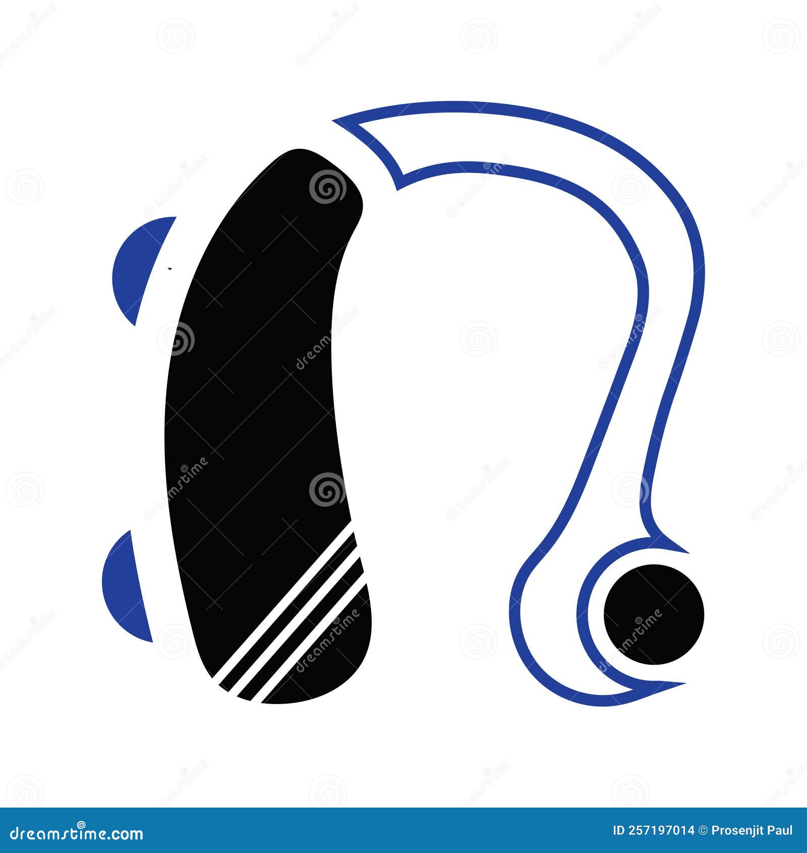 Bluetooth headphone icon stock vector. Illustration of audio - 257197014