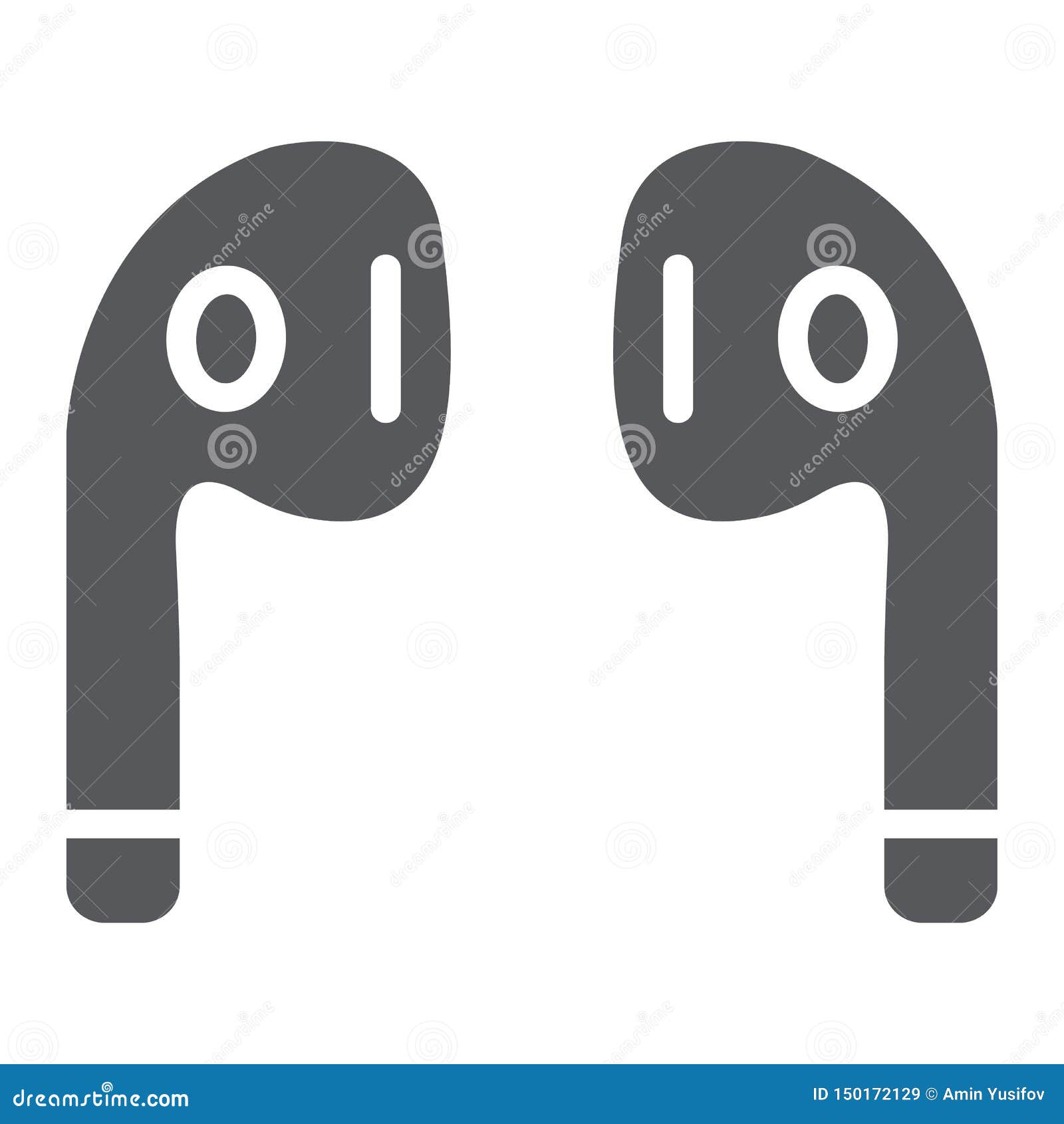 Bluetooth Headphones Glyph Icon, Music and Sound, Wireless Headphones ...