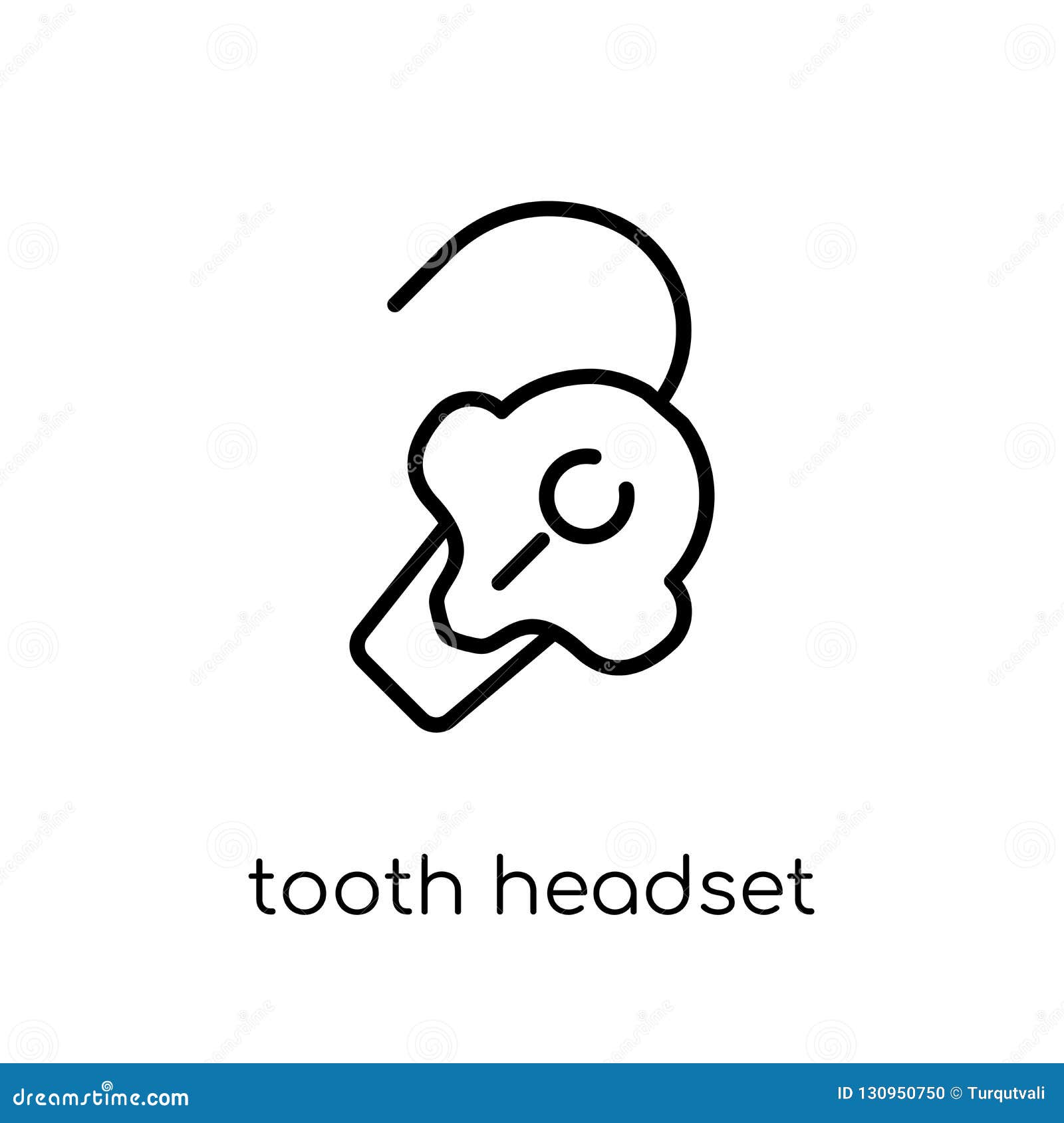 Bluetooth Headset Icon. Trendy Modern Flat Linear Vector Bluetooth ...