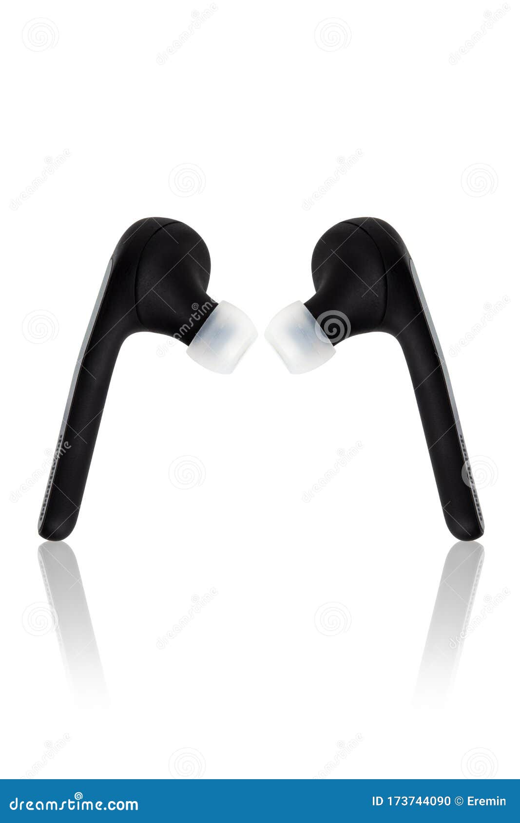 Wireless Headset Close Up on a White Background Stock Photo - Image of ...