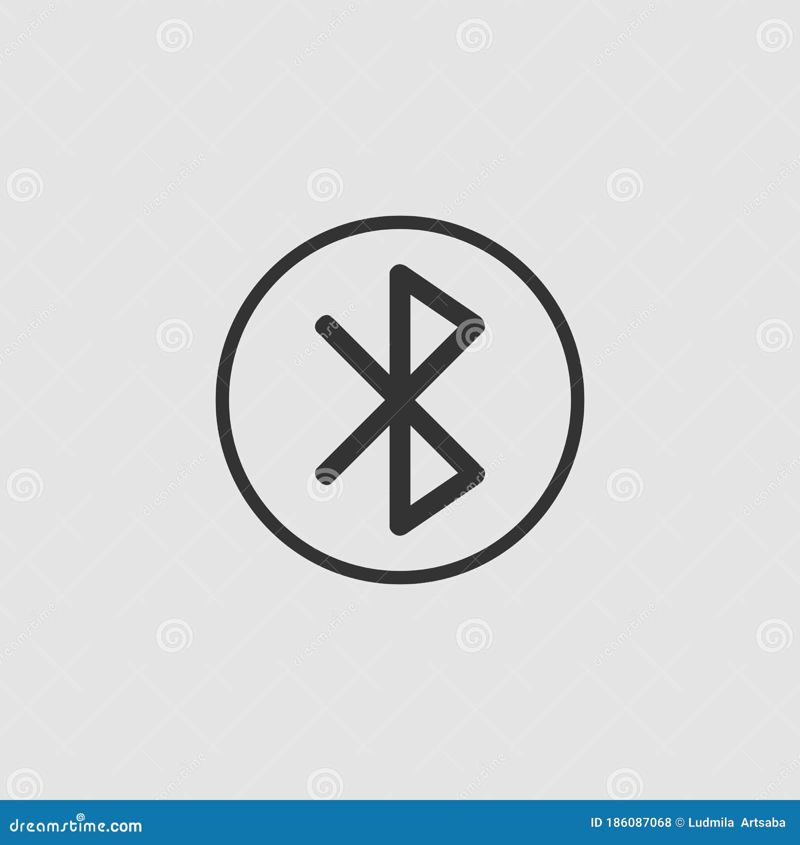 Bluetooth icon flat editorial stock photo. Illustration of media ...