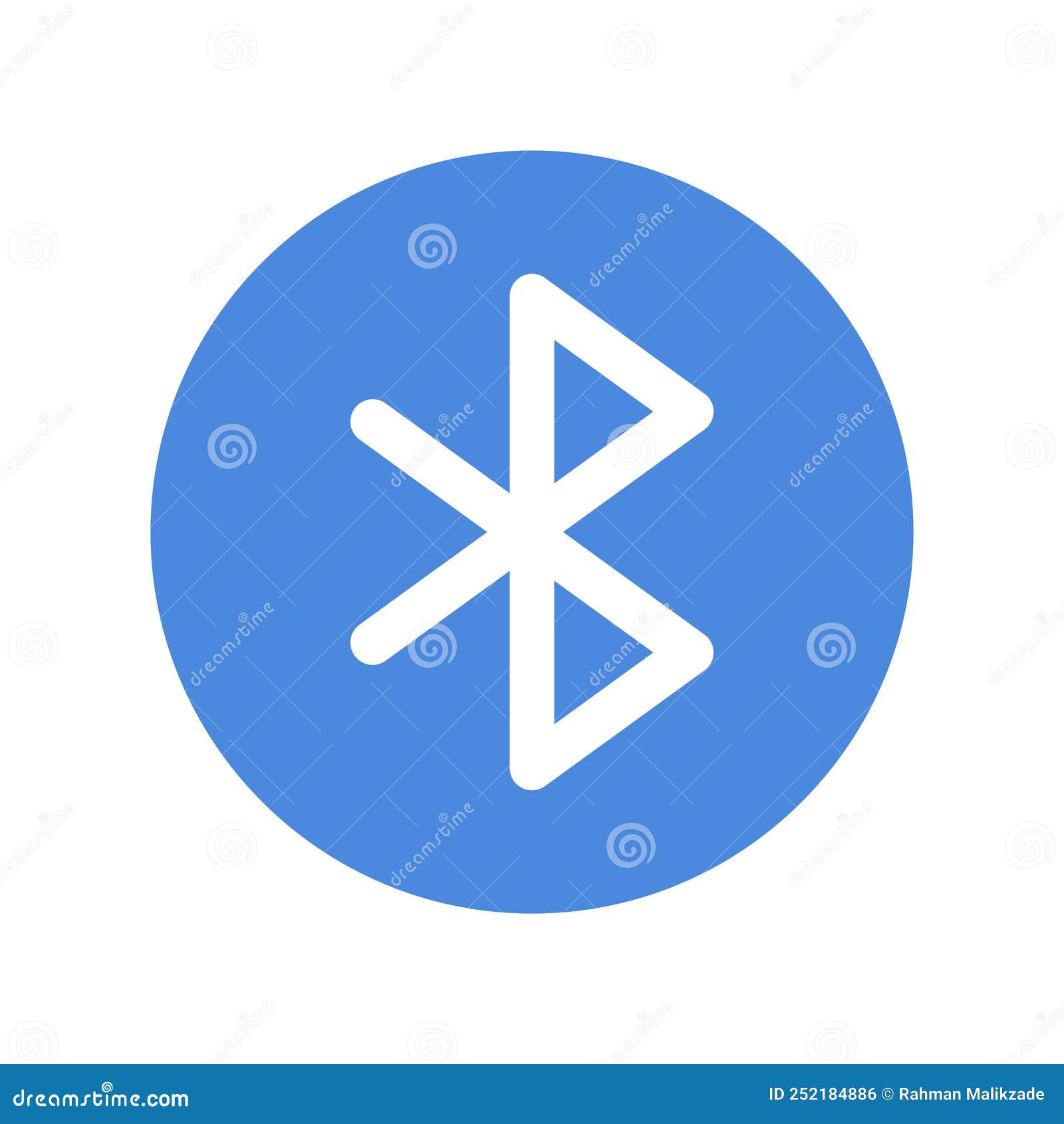 Bluetooth Icon Flat Design. Wireless Technology Concept Vector ...