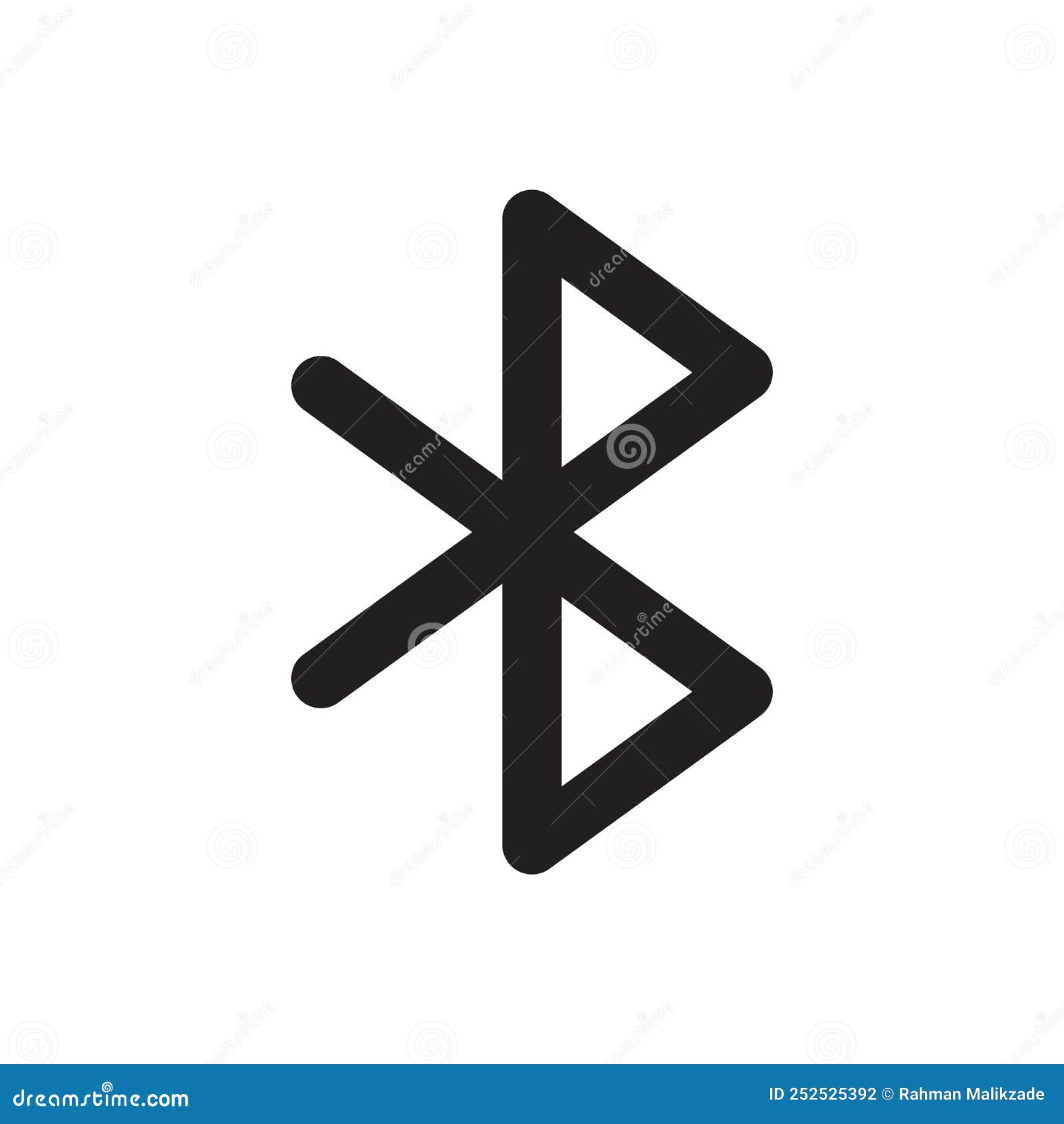 Bluetooth Icon Line Style. Wireless Technology Concept Vector ...