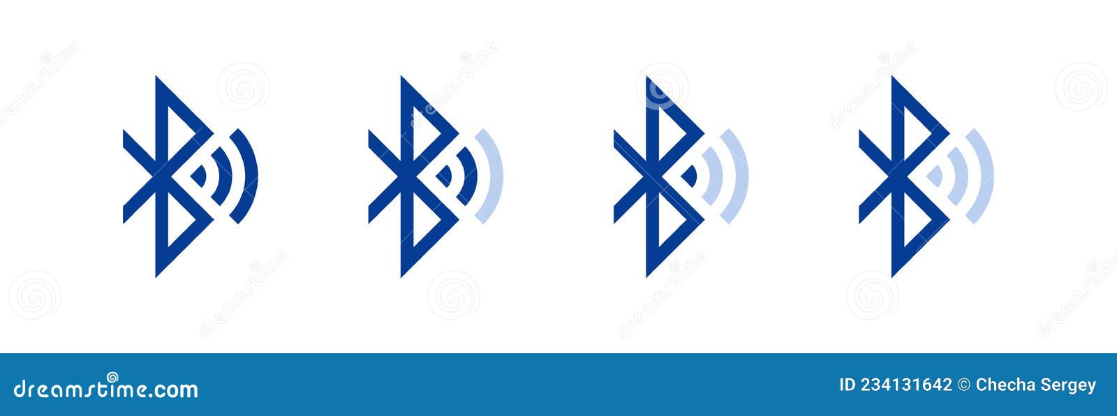 Bluetooth Icon Set. Vector Isolated Connection Sign. Editorial ...