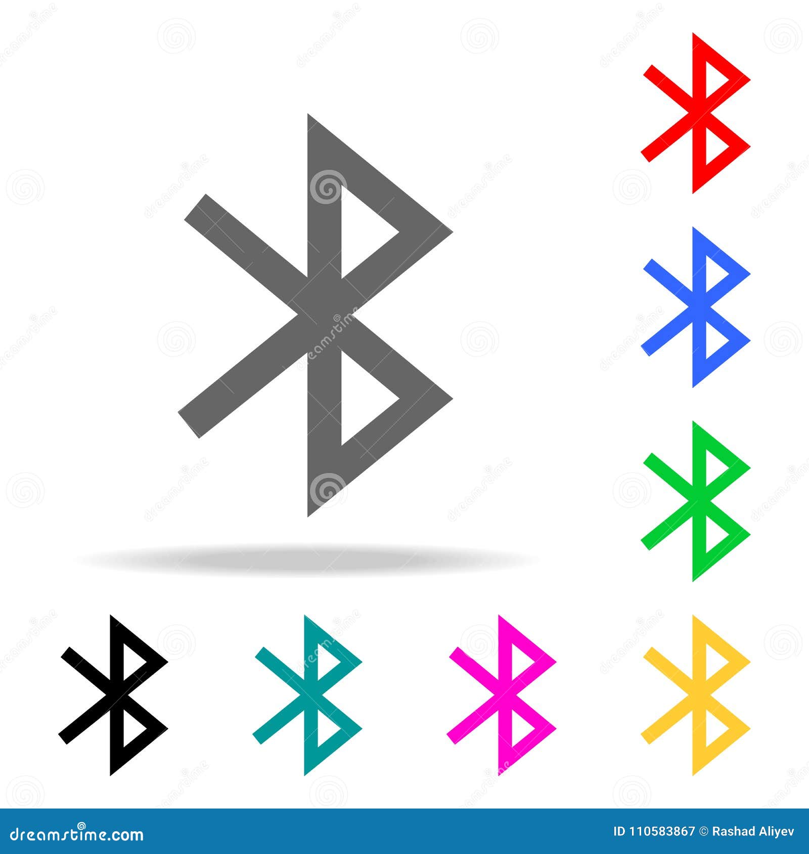 Bluetooth Icon. Sign Design. Elements in Multi Colored Icons for Mobile ...