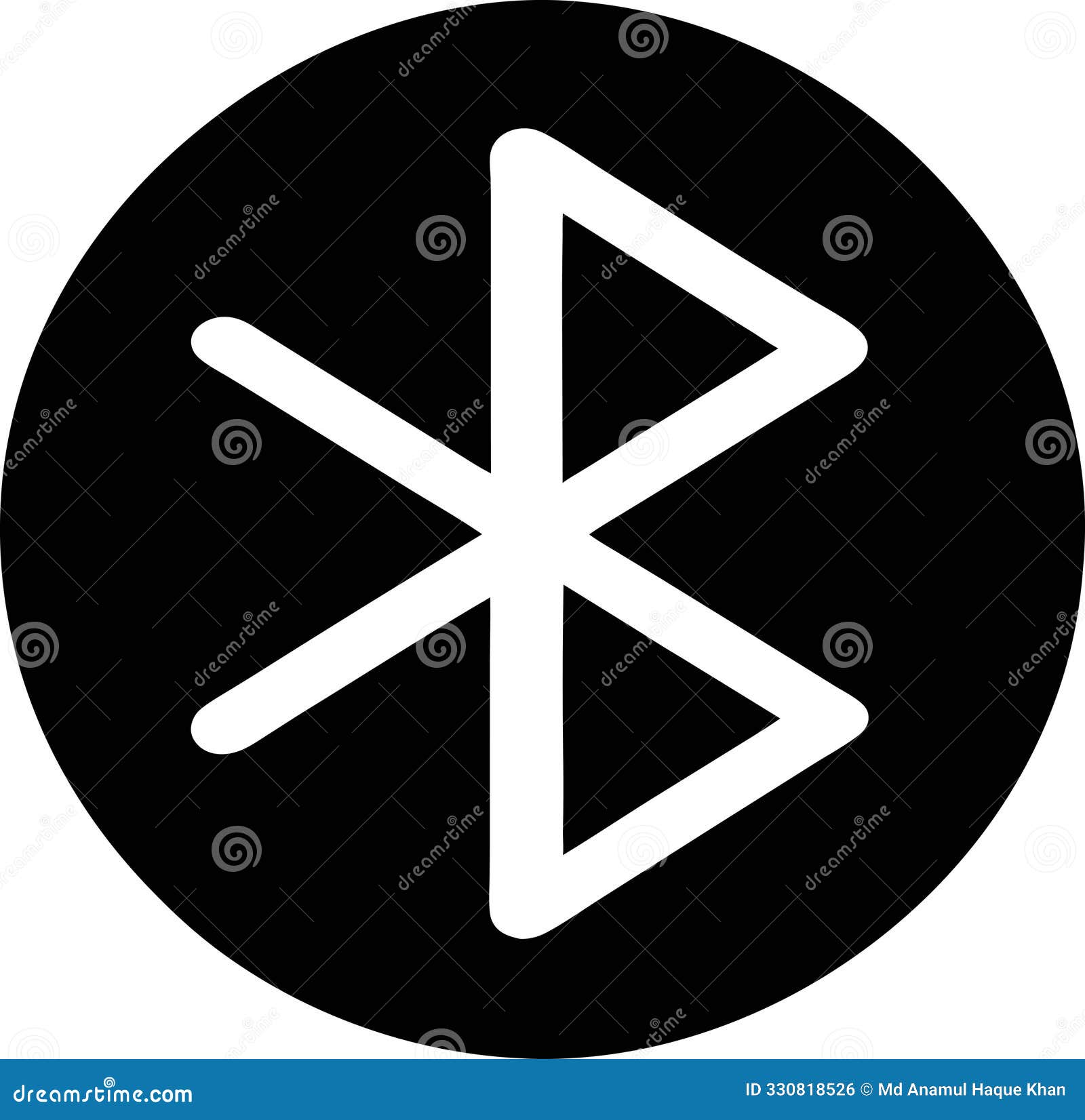 Bluetooth Icon. Hand Drawn Wireless Tech Symbol Royalty-Free Stock ...