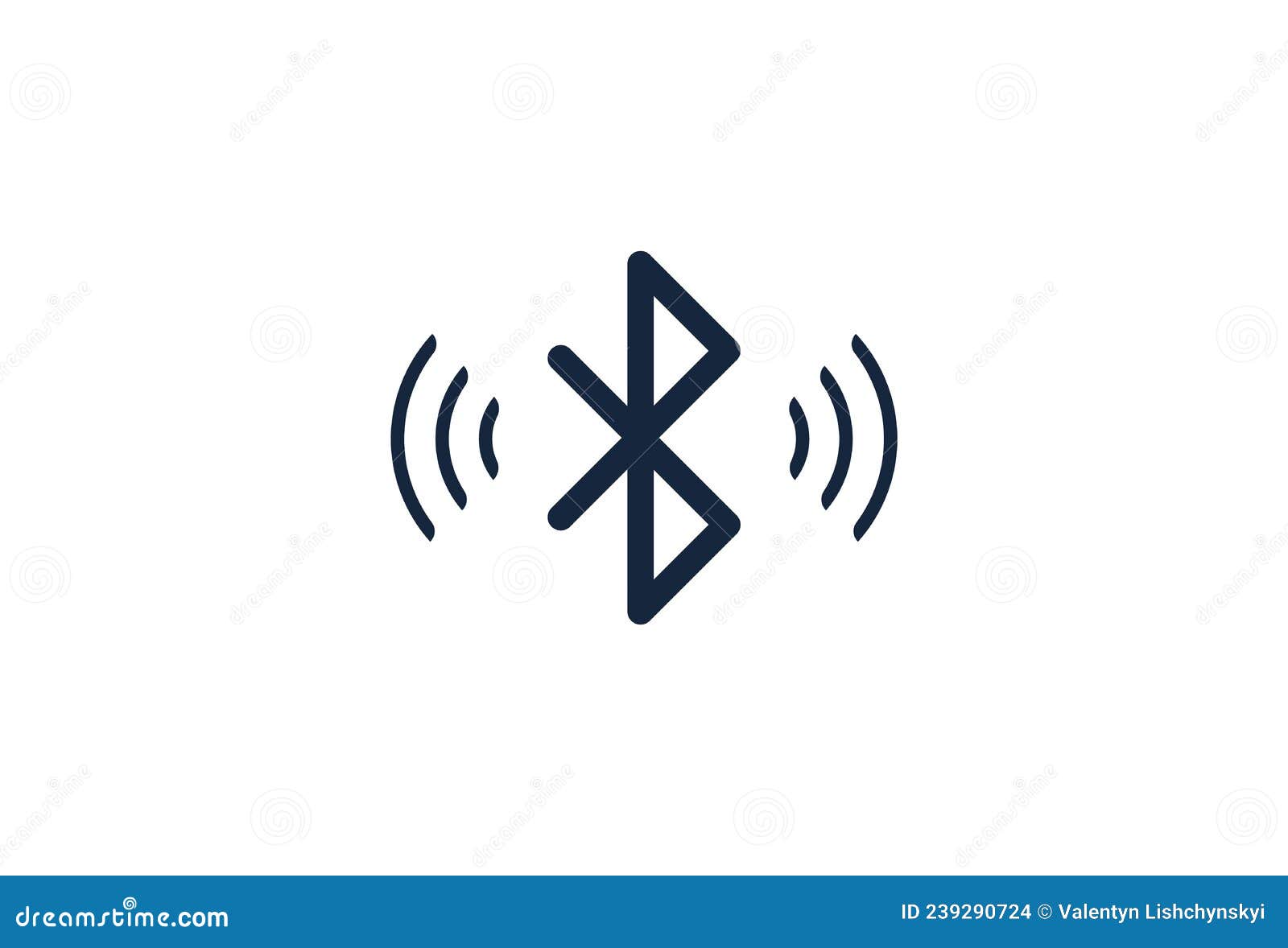Bluetooth Icon. Vector Image in Flat Style on White Background Stock ...