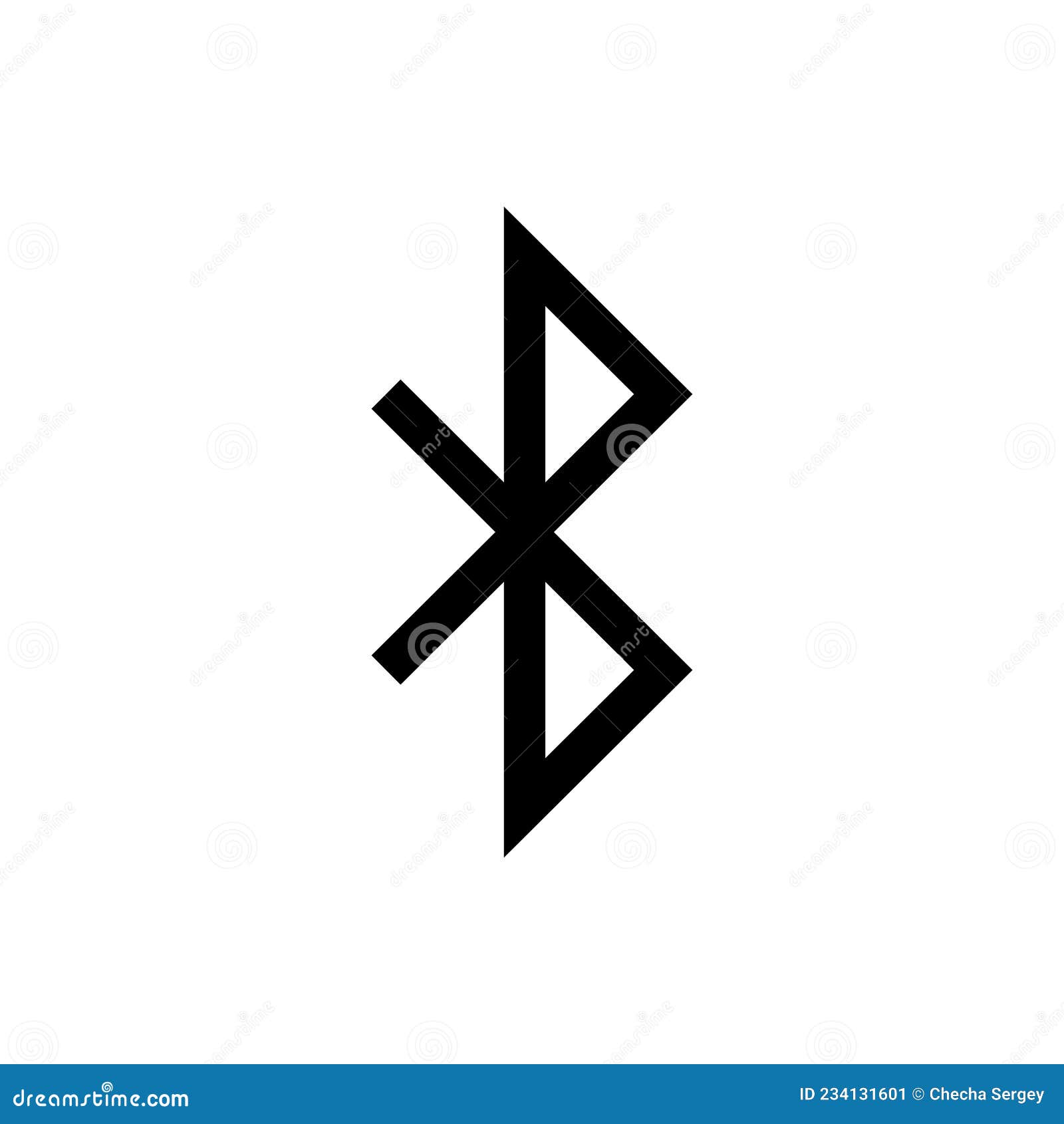 Bluetooth Icon. Vector Isolated Connection Sign. Stock Vector ...
