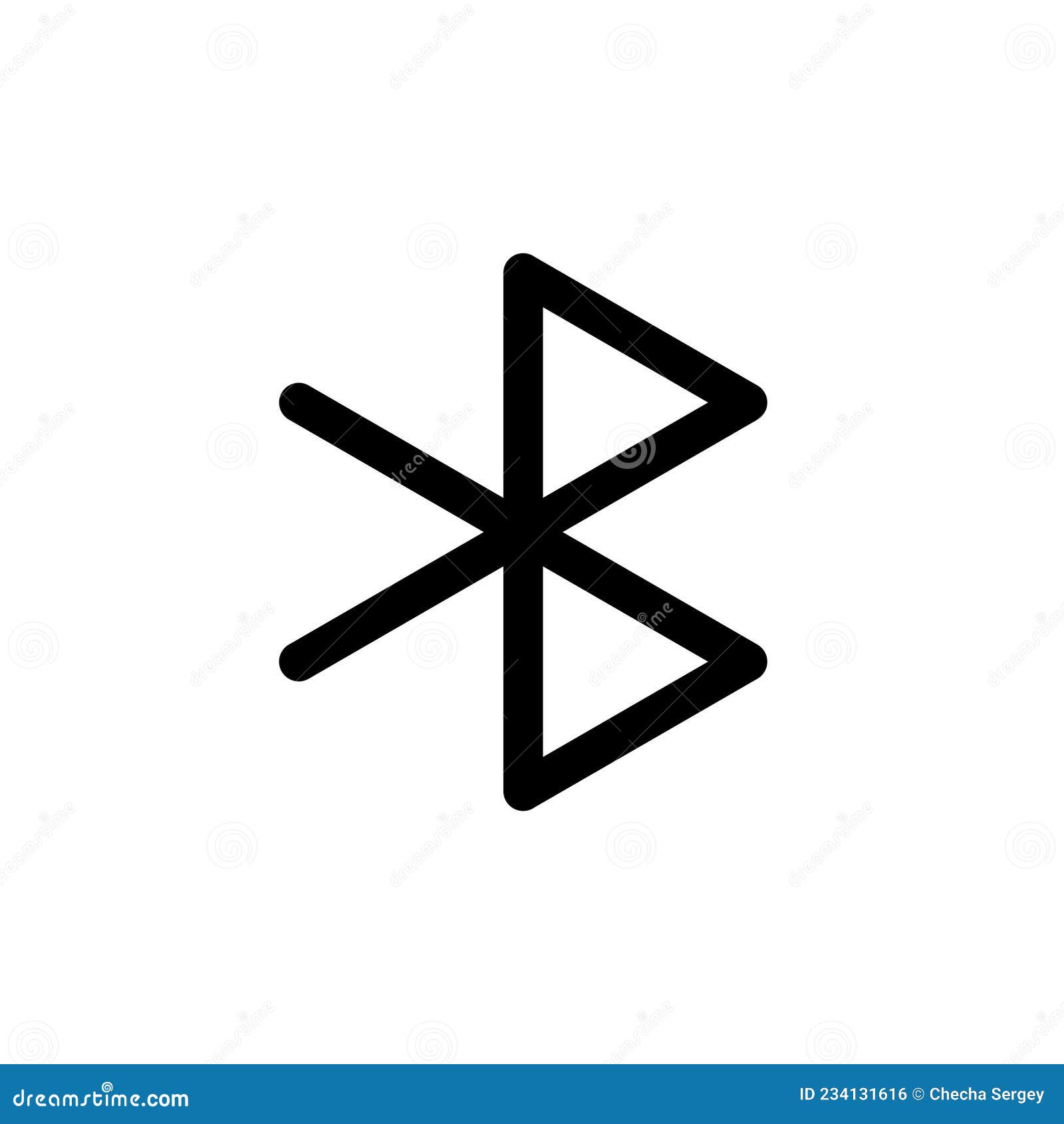 Bluetooth Icon. Vector Isolated Connection Sign. Editorial Photo ...