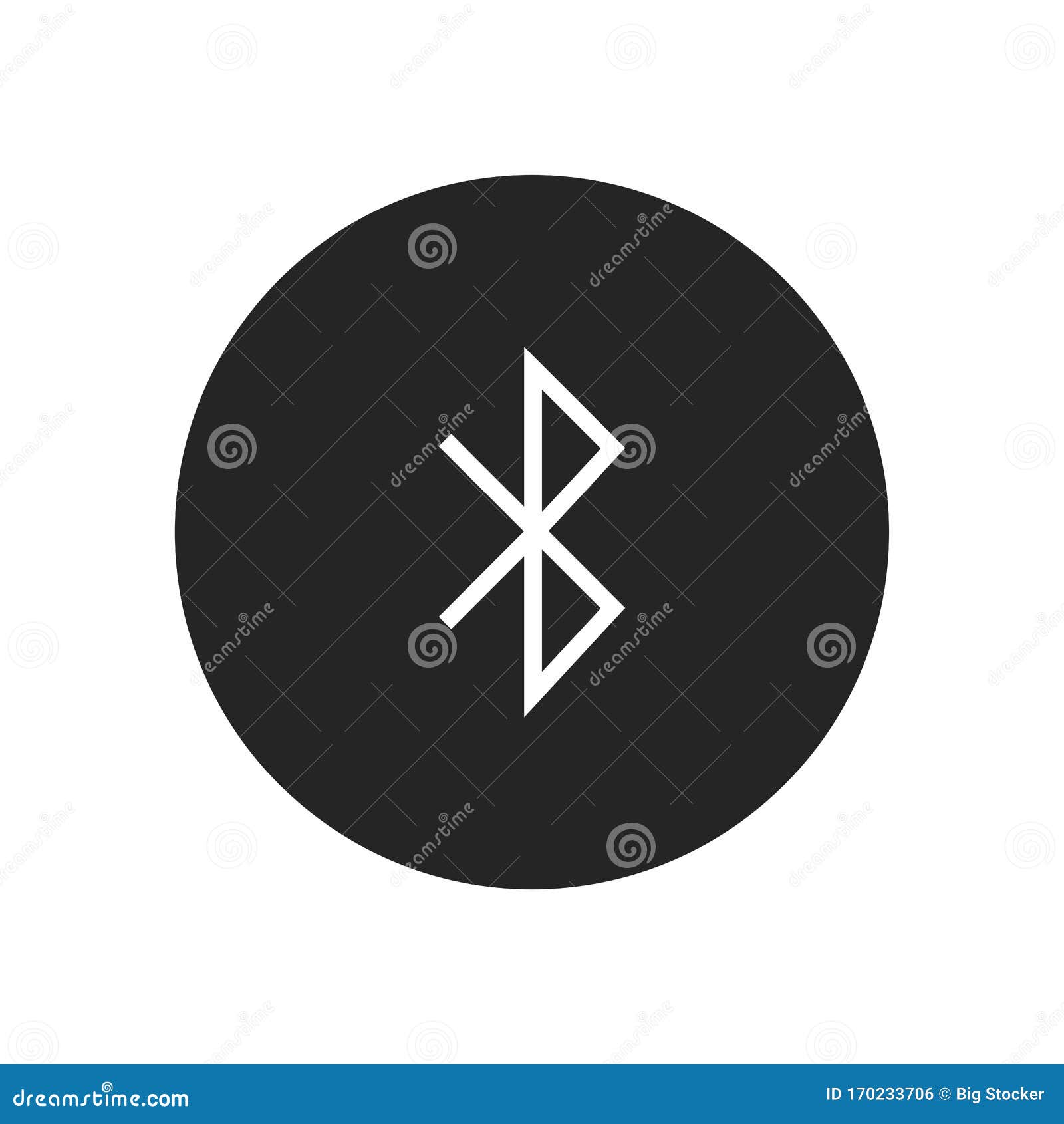 Bluetooth Icon Vector. Simple Bluetooth Sign in Modern Design Style for ...