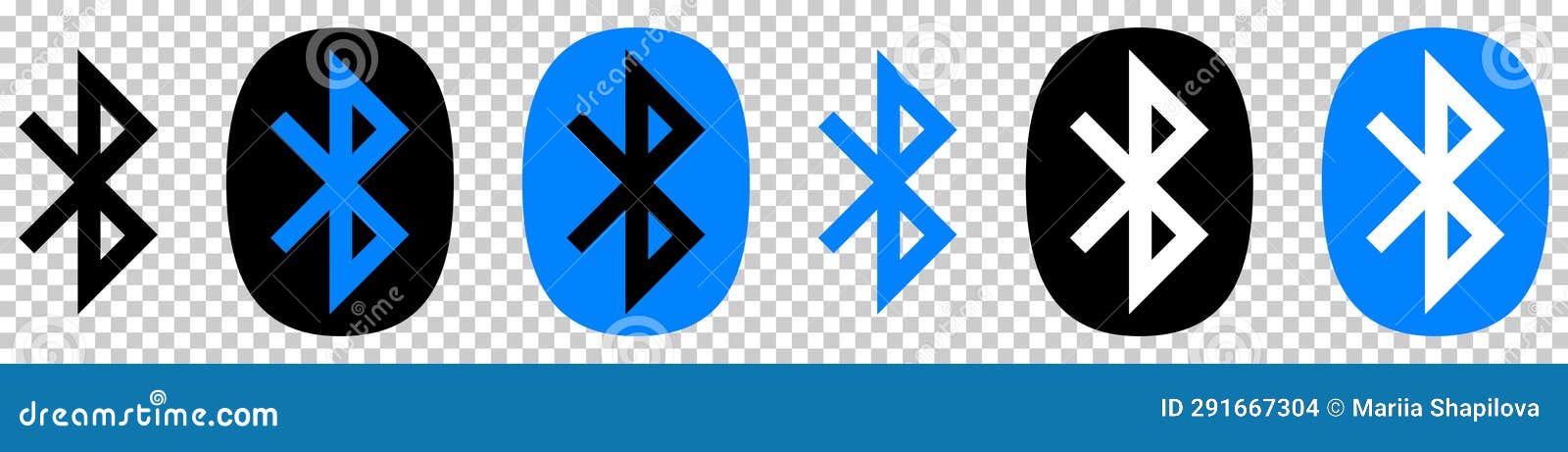 Bluetooth icons set editorial stock image. Illustration of logo - 291667304