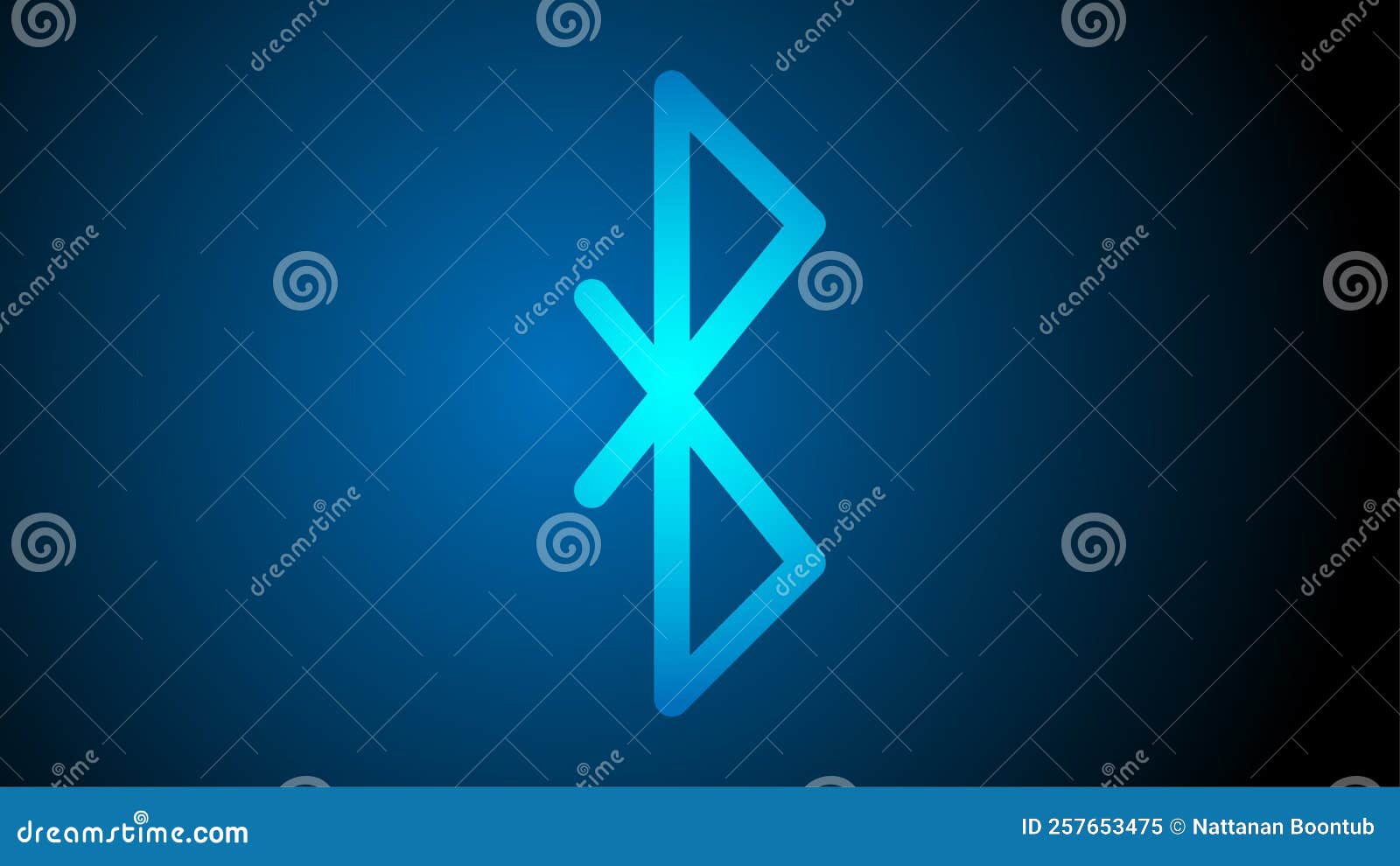 Bluetooth Neon Sign on Black Background, Isolate. Vector Editorial ...