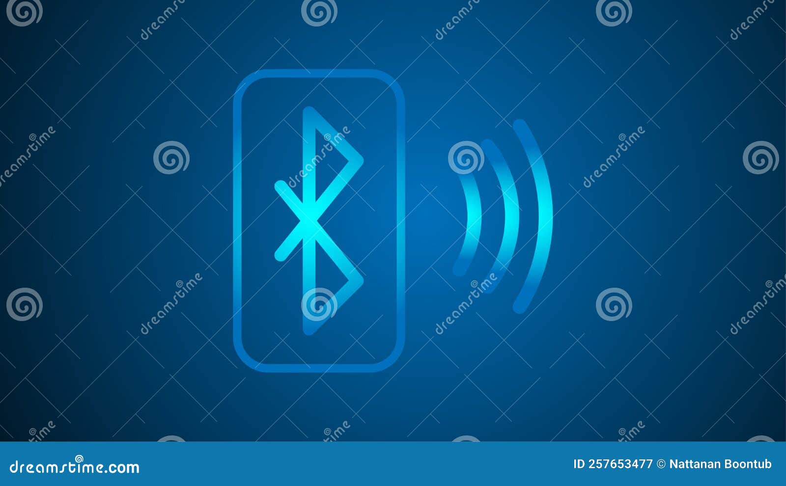 Bluetooth Neon Sign on Black Background, Isolate. Vector Editorial ...