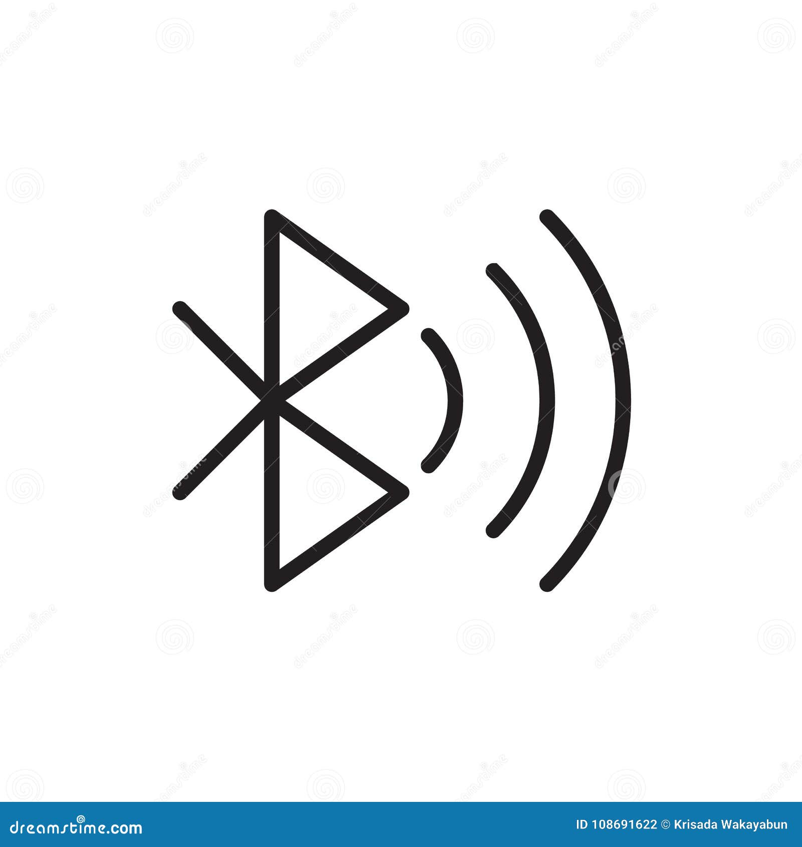 Bluetooth-pictogram Vectorillustratie, EPS10 Redactionele Fotografie ...