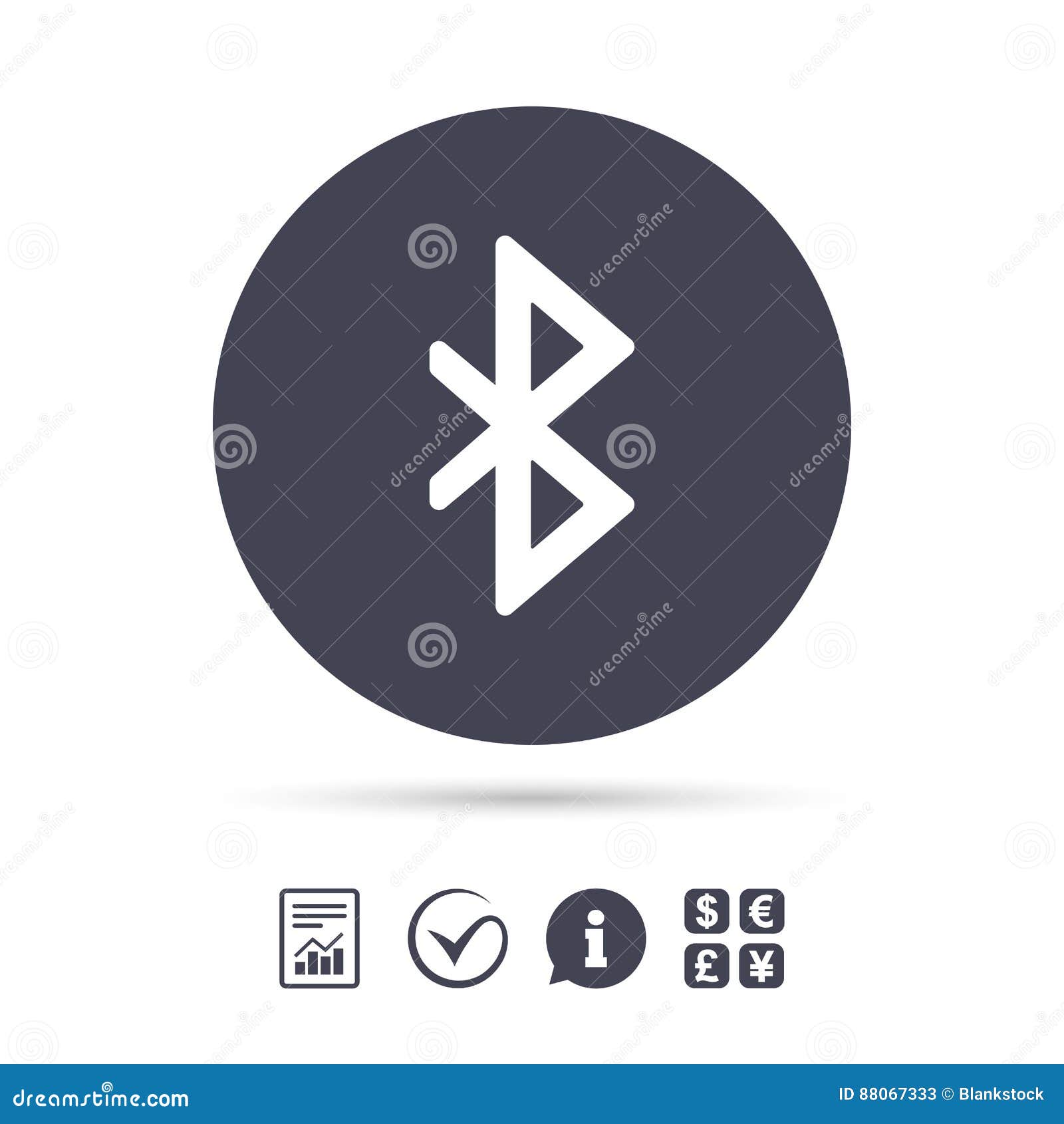 Bluetooth Sign Icon. Mobile Network Symbol Editorial Stock Photo ...