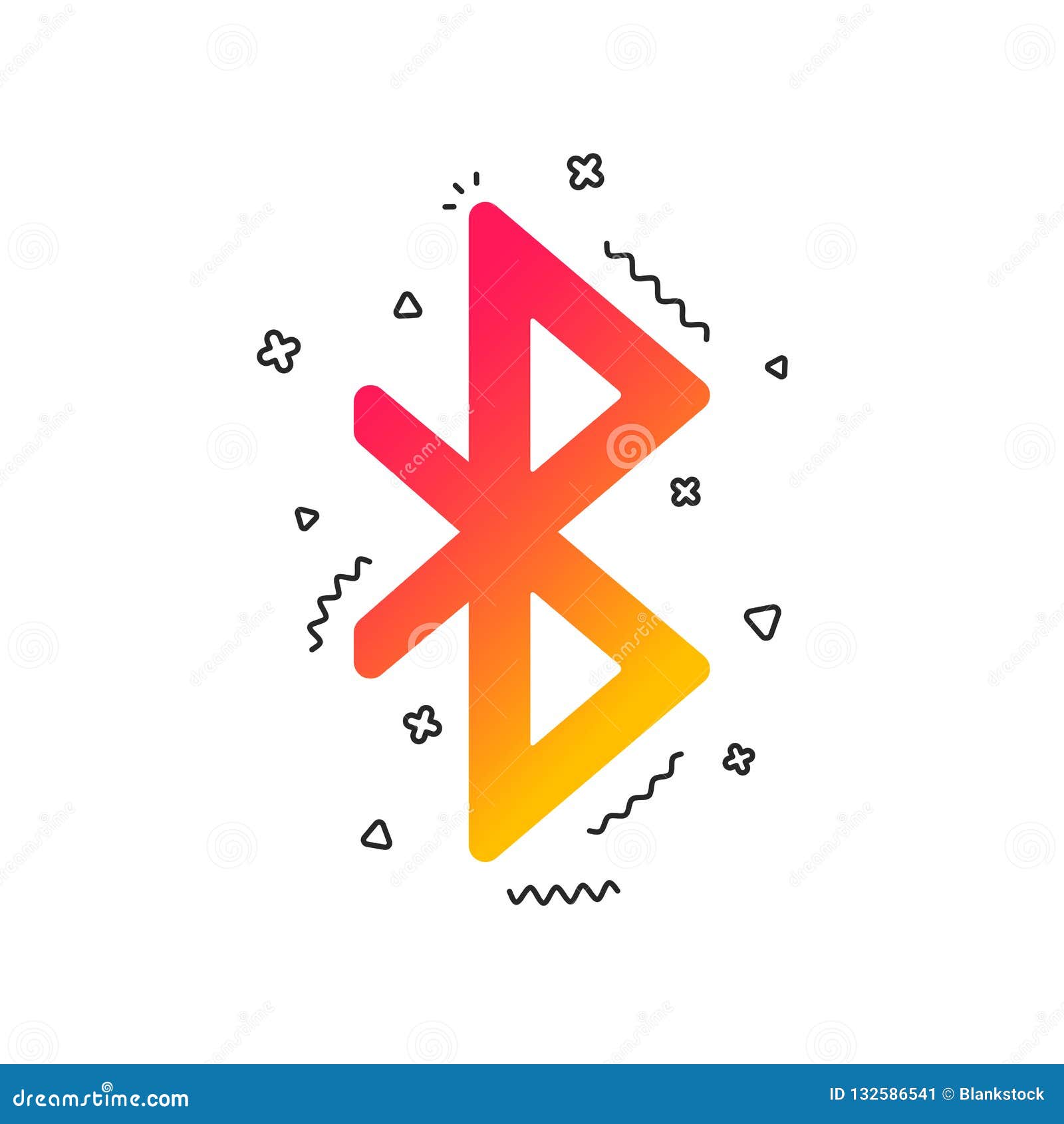 Bluetooth Sign Icon. Mobile Network Symbol. Vector Editorial Photo ...