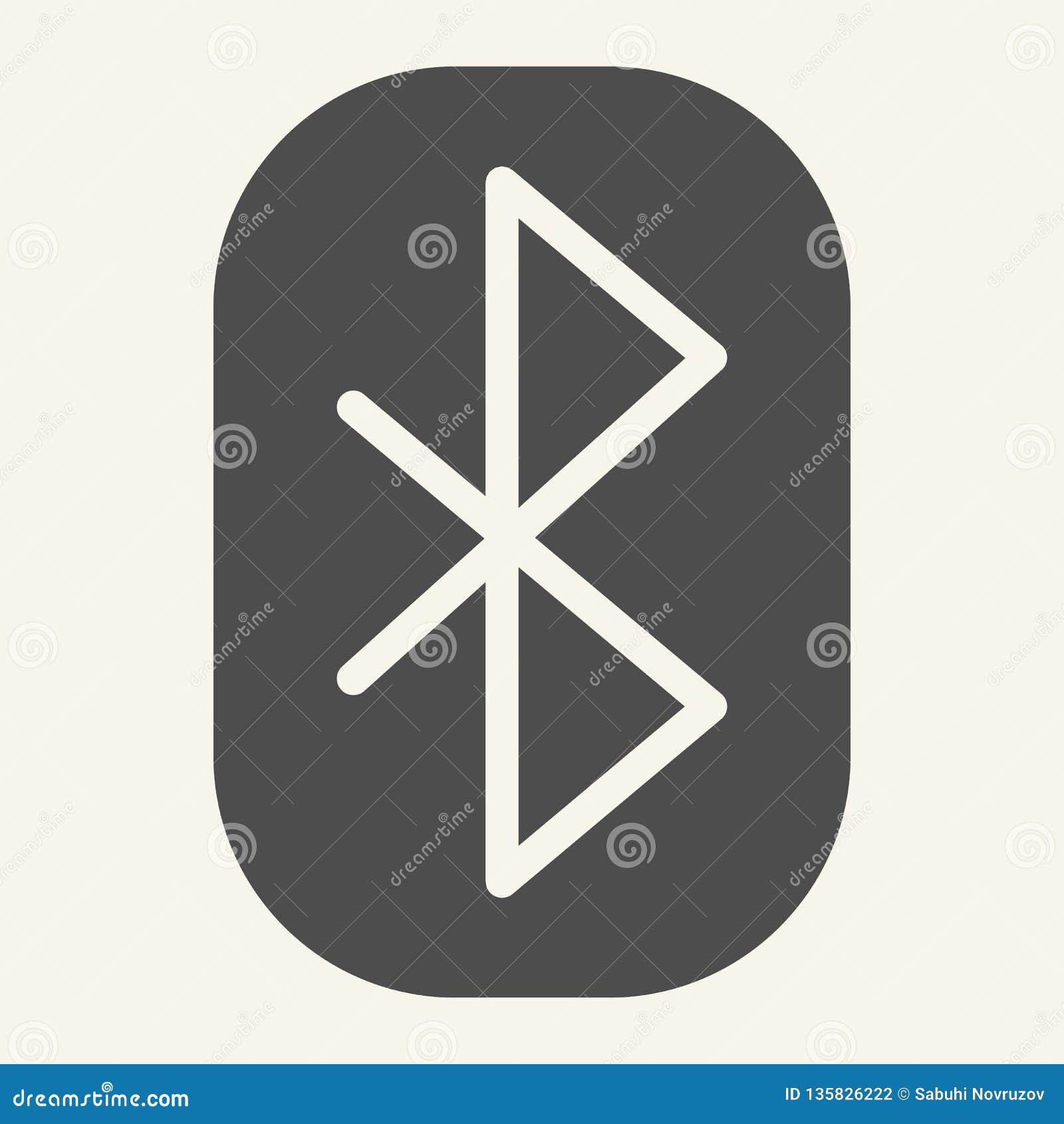 Bluetooth Solid Icon. Connection Vector Illustration Isolated on White ...