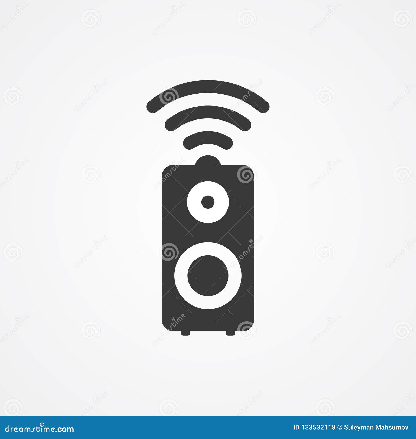 Bluetooth Speaker Vector Icon Sign Symbol Stock Vector - Illustration ...
