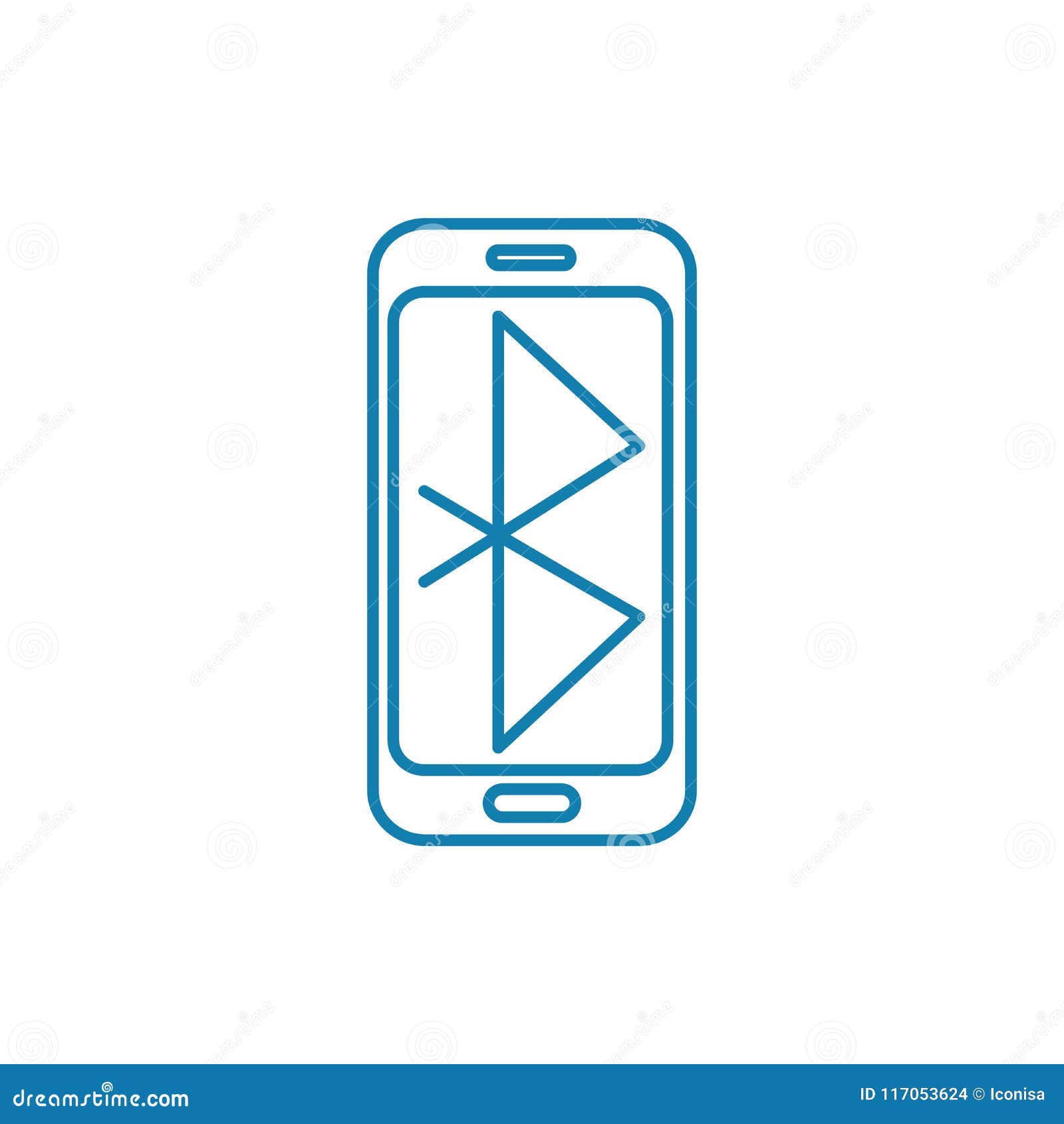 Bluetooth Technology Linear Icon Concept. Bluetooth Technology Line ...