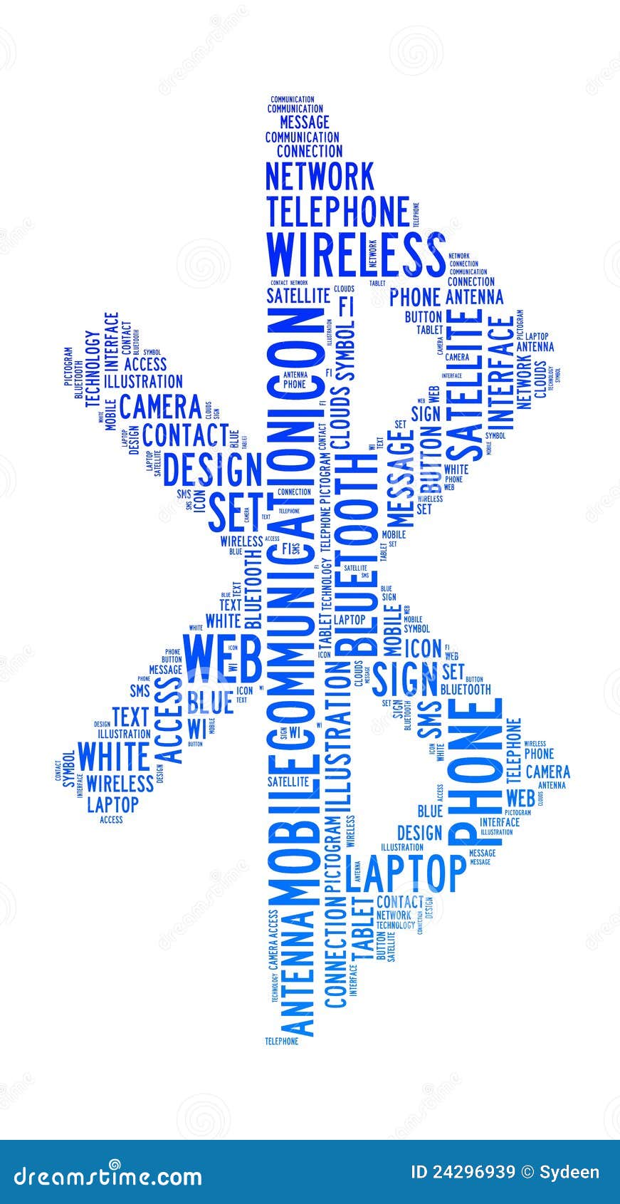 Bluetooth text clouds icon editorial stock image. Illustration of ...