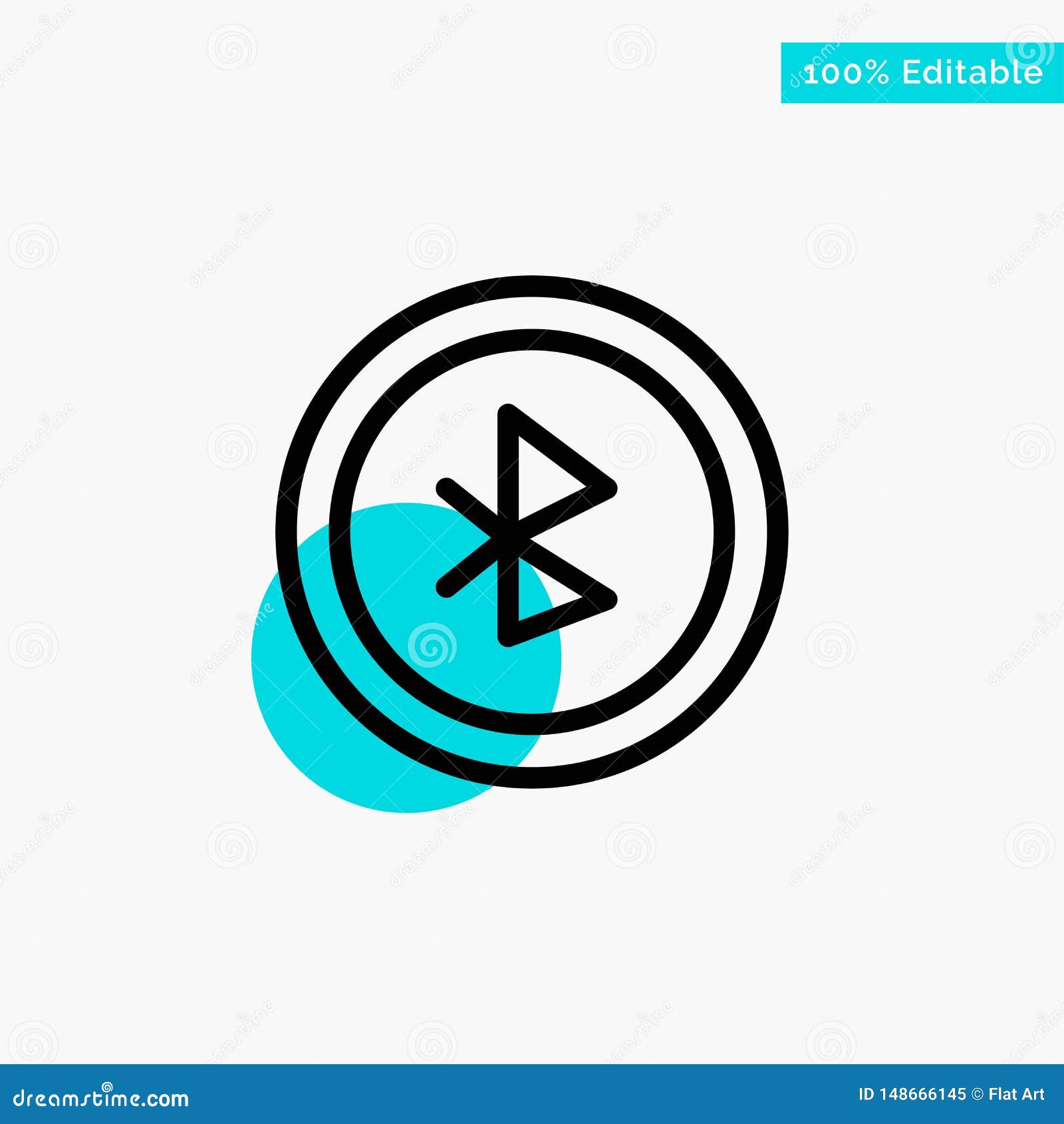 Bluetooth, Ui, User Interface Turquoise Highlight Circle Point Vector ...