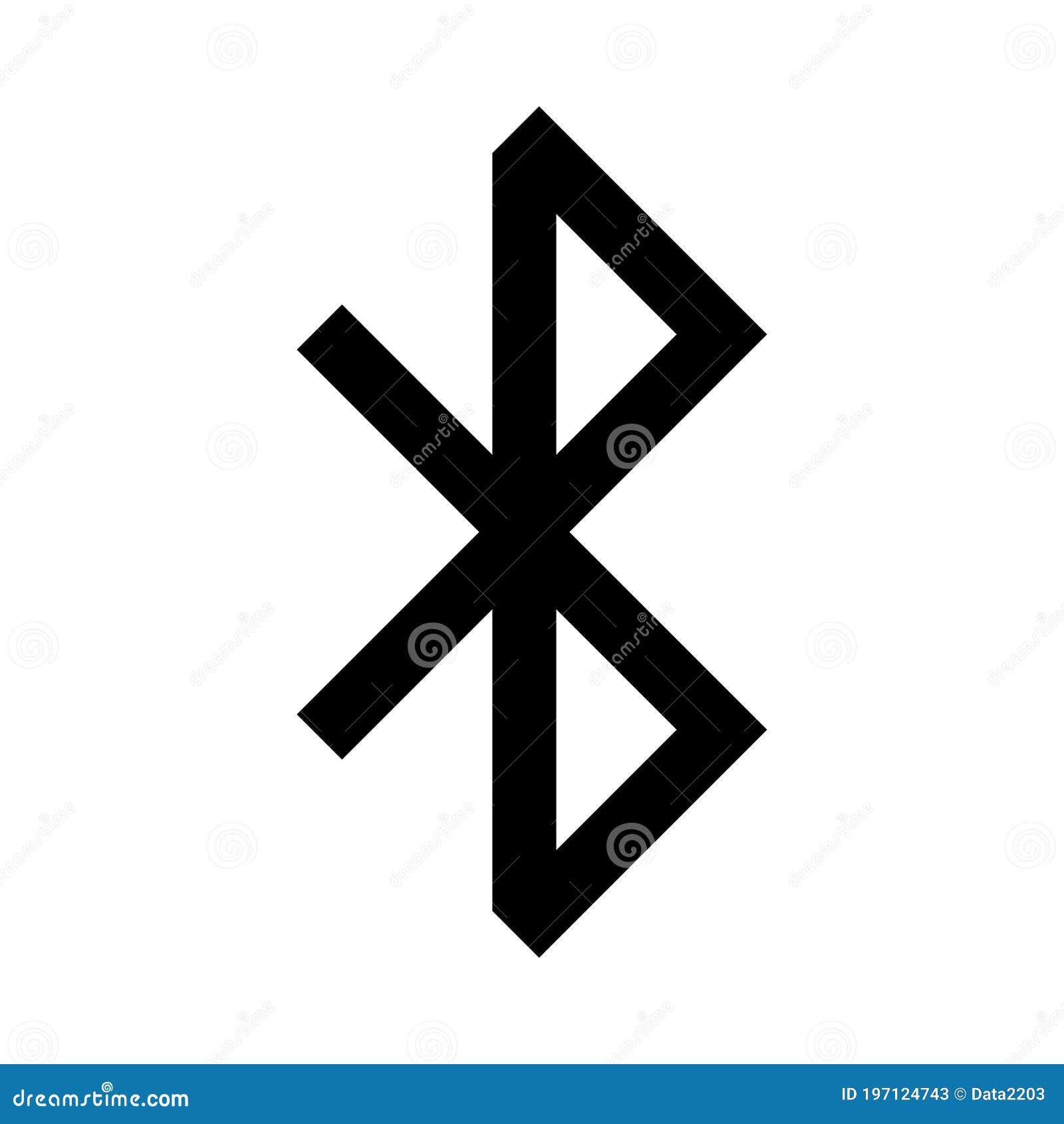 Vector Bluetooth Icon From Dot Connect Line Polygon . | CartoonDealer ...