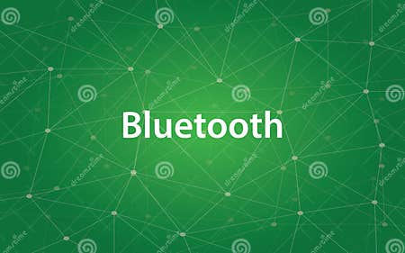 Bluetooth White Text Illustration with Constellation Map and Green ...