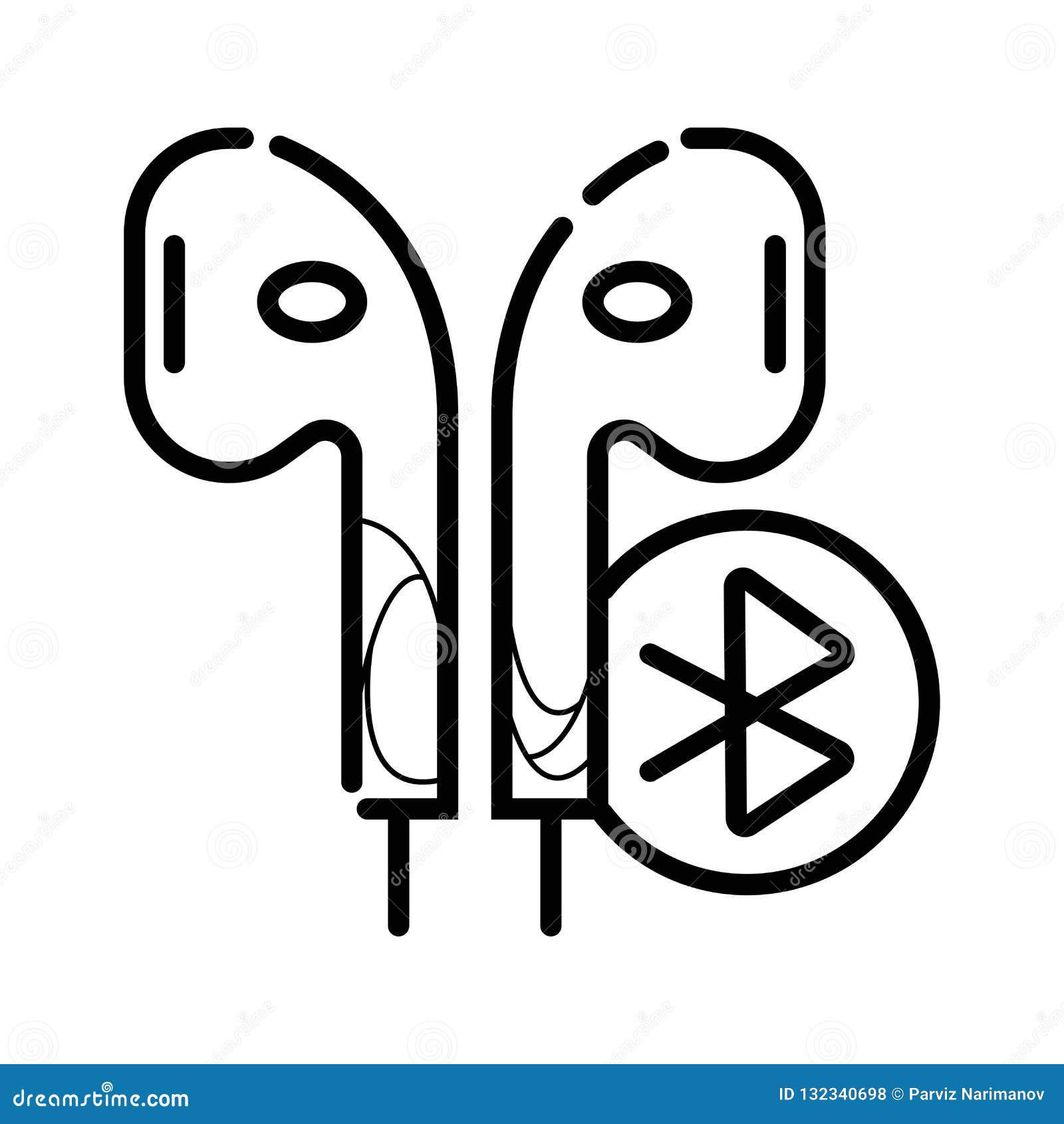 Bluetooth Wireless Headphones Icon Editorial Stock Photo - Illustration ...