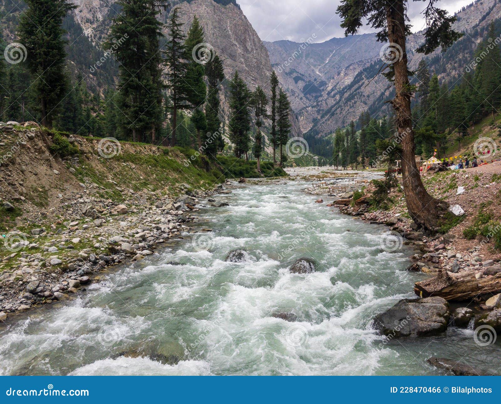 Bluewater Kalam Valley Beautiful Scenery for Wallpaper Stock Photo ...
