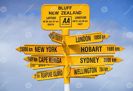Bluff Signpost stock photo. Image of signpost, outdoors - 15891234