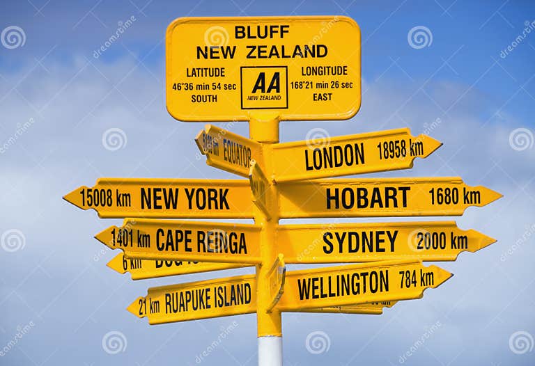 Bluff Signpost stock photo. Image of signpost, outdoors - 15891234