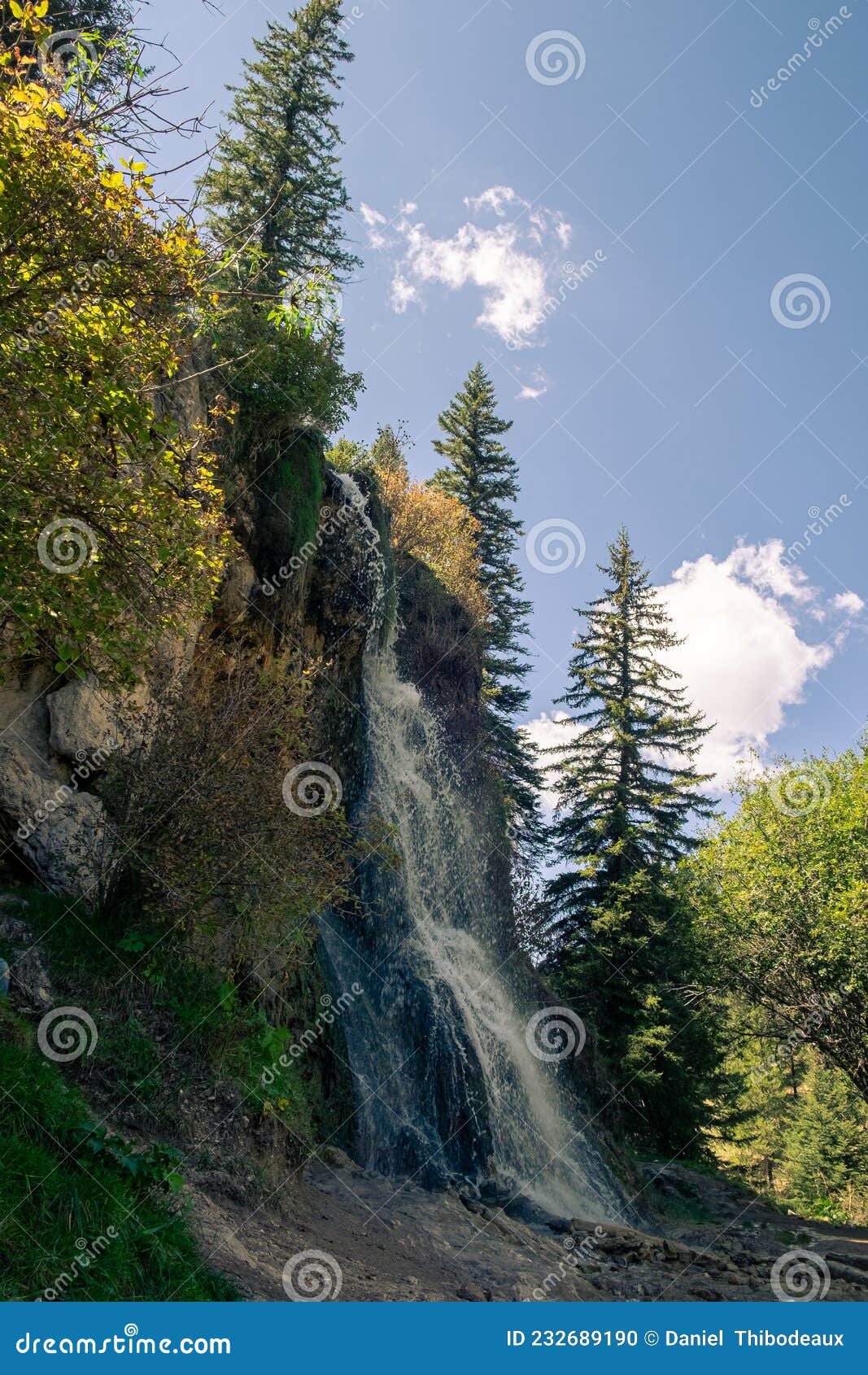 Bluff Springs Waterfall stock photo. Image of hill, outdoor - 232689190