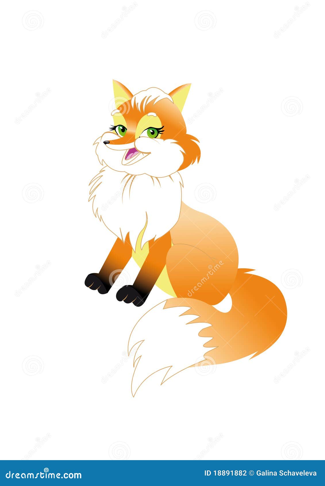 Bluffing redhead fox stock vector. Illustration of cartoon - 18891882