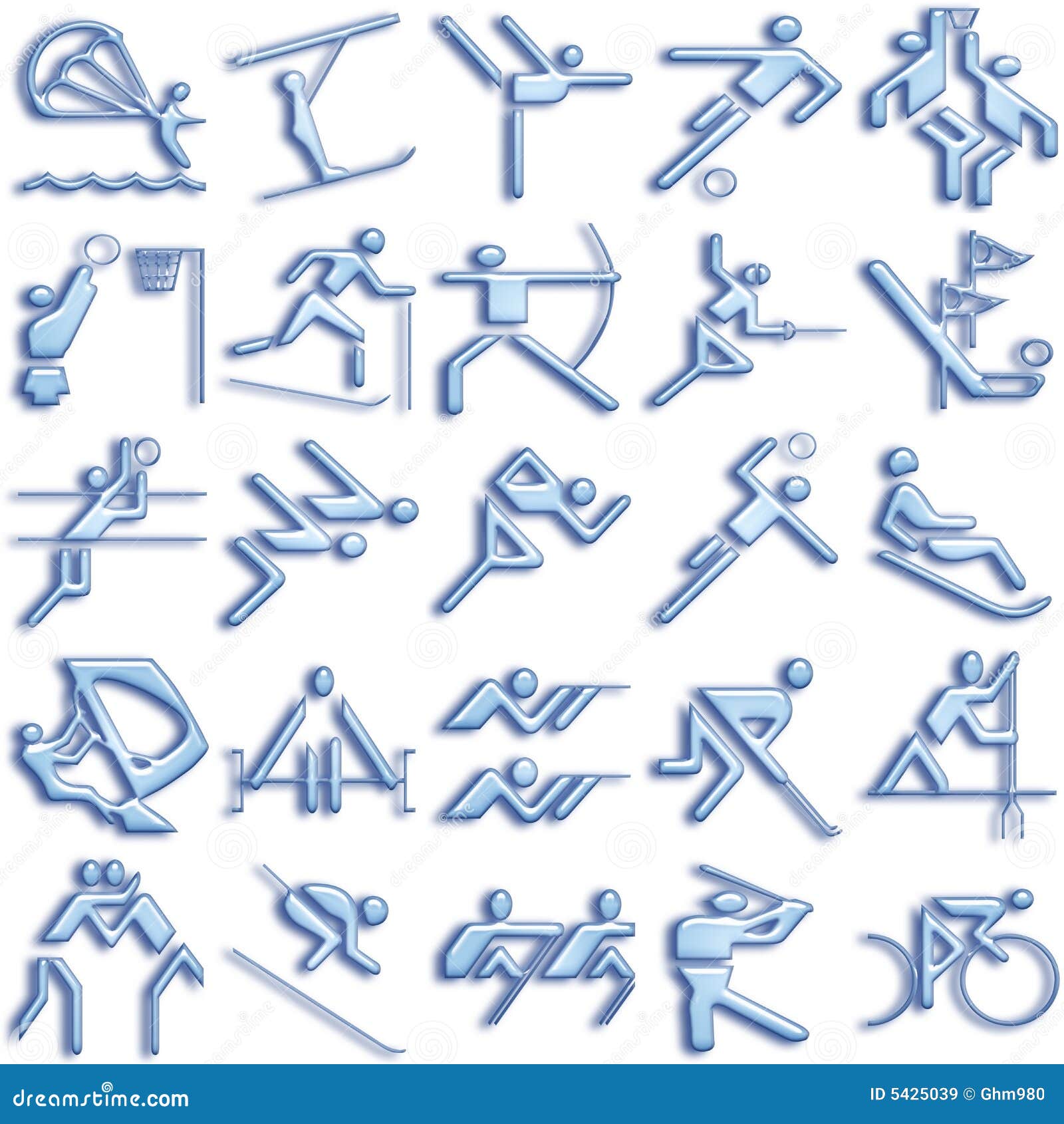 Bluish sports icon set stock illustration. Illustration of internet ...