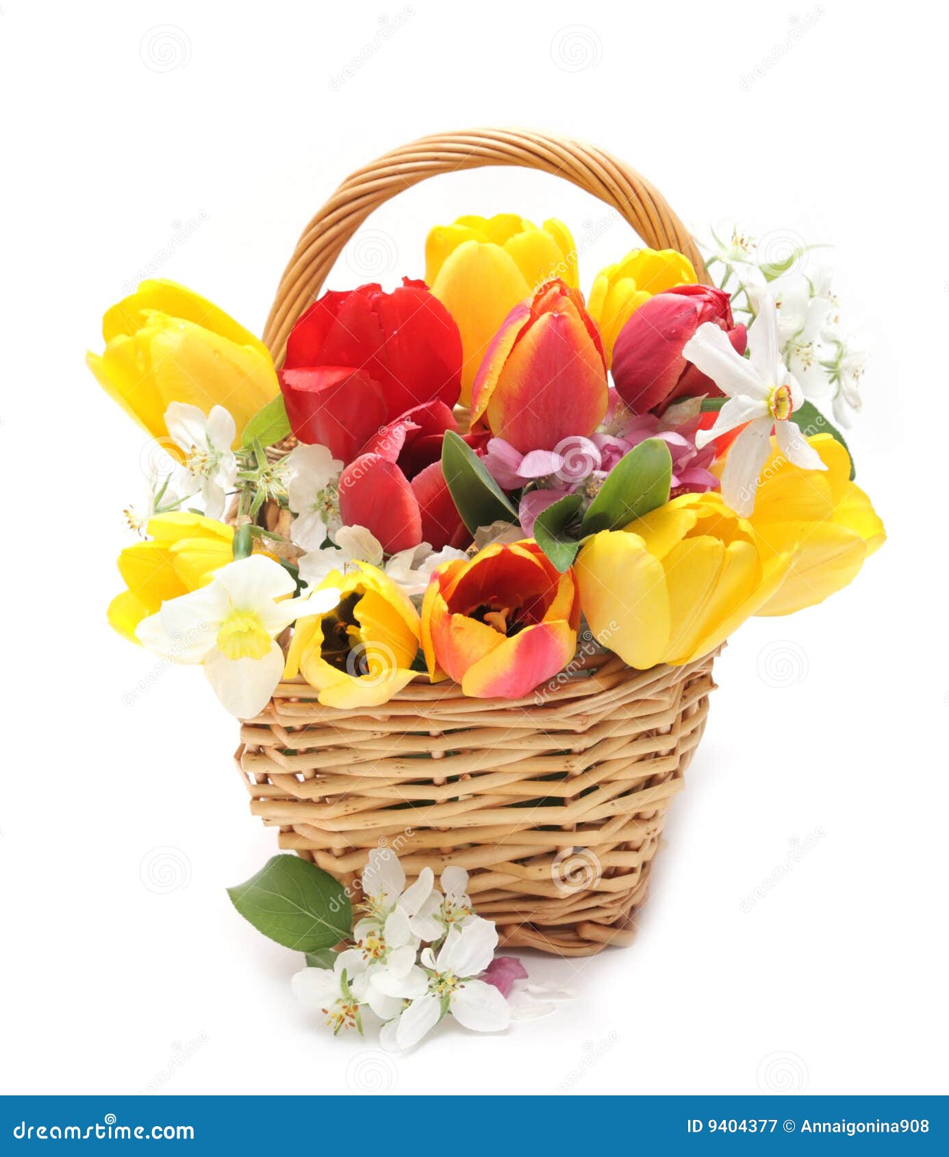 Blumen im Korb stockbild. Bild von blume, lebensstil, korb - 9404377