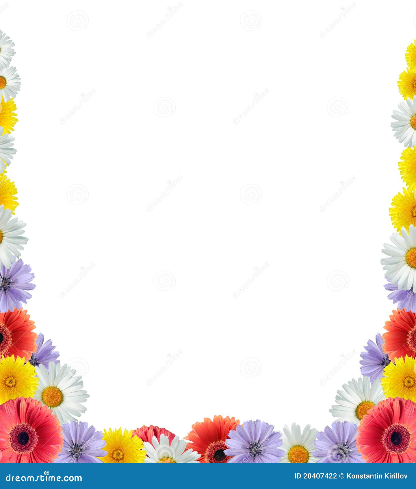 Blumen-Rand stockfoto. Bild von rand, blume, kopf, farbe - 20407422