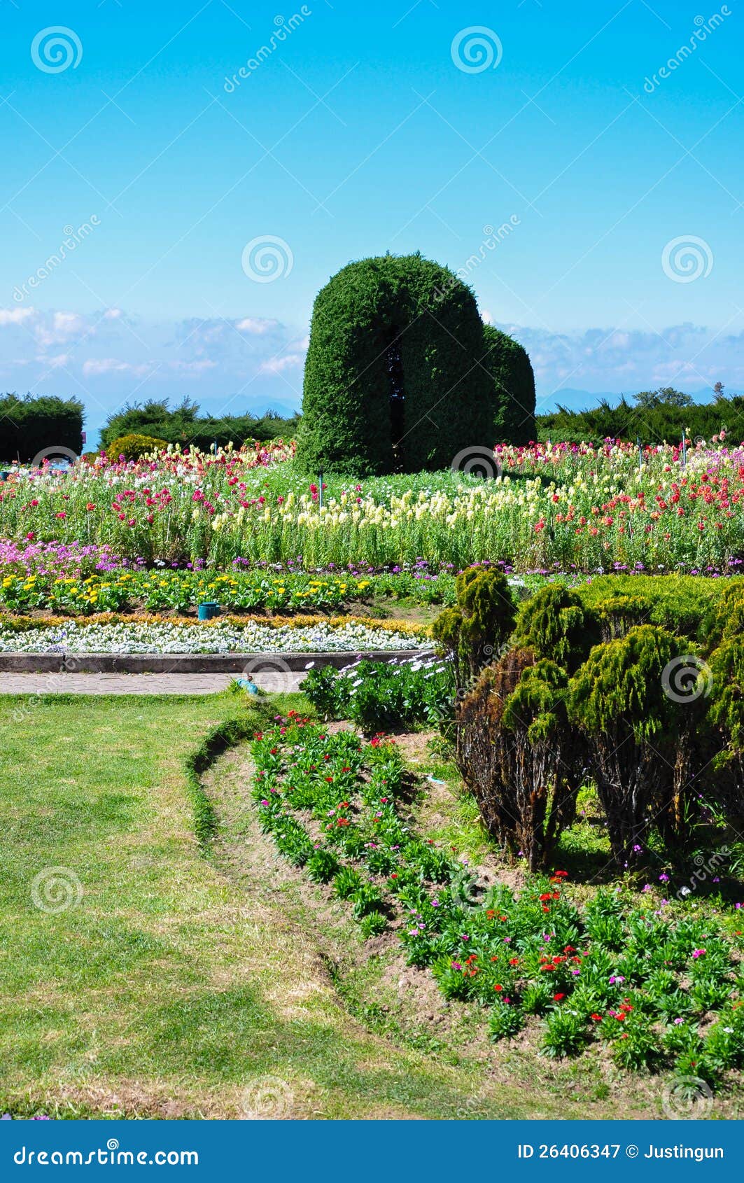Blumengarten stockbild. Bild von schön, gras, landschaft - 26406347