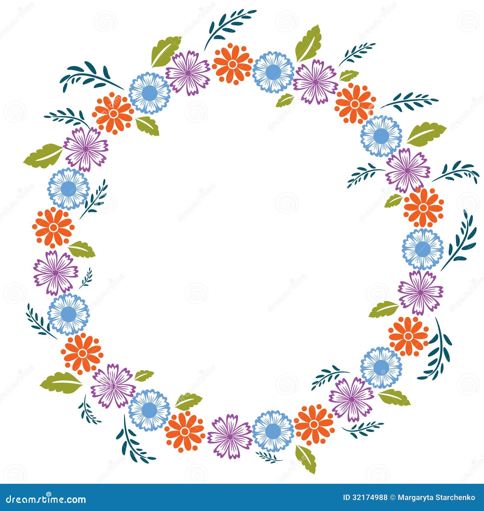 Blumenrahmen stock abbildung. Illustration von feier - 32174988