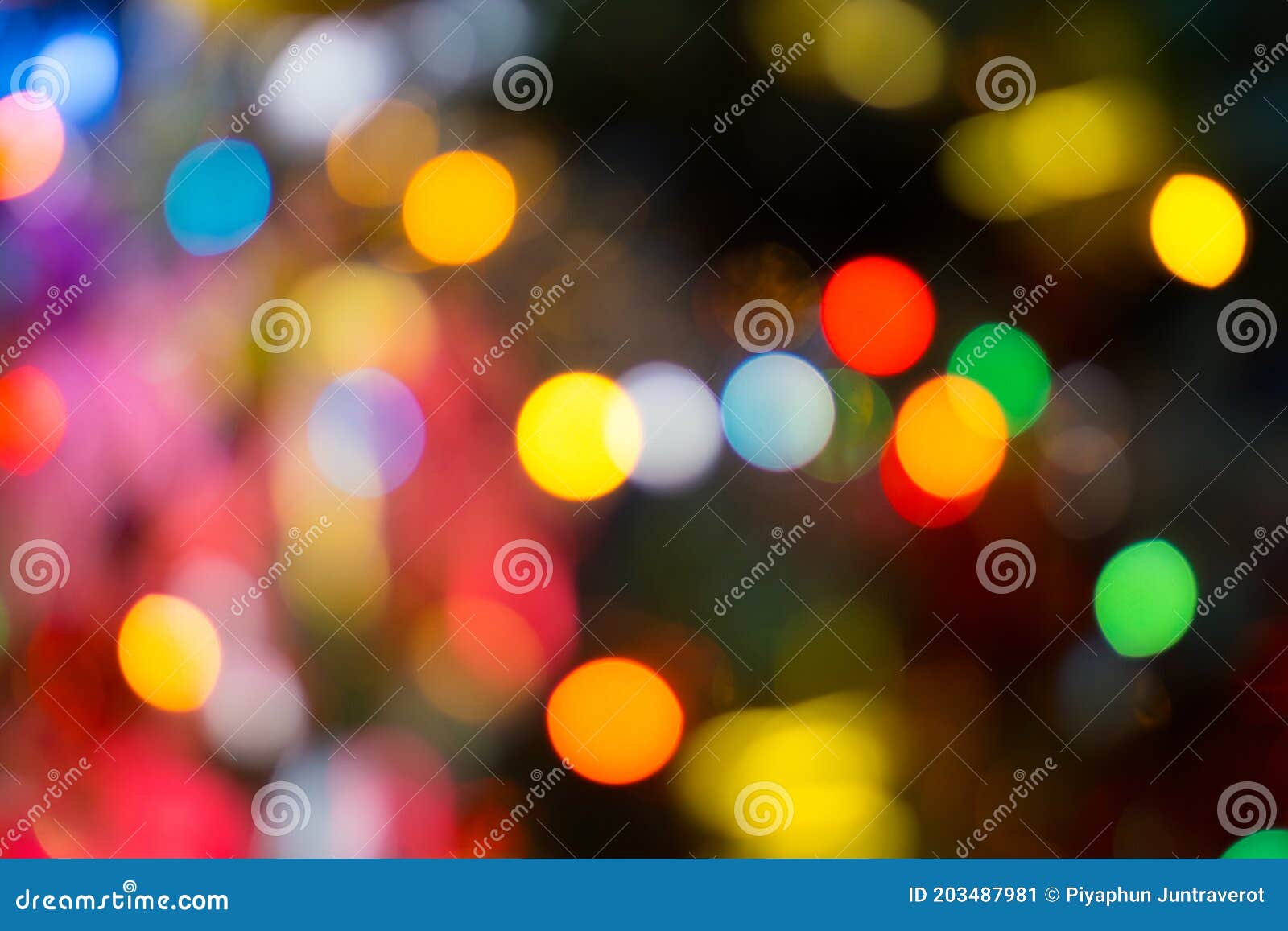 Blur - Abstract Bokeh Circle String Lights for Background Stock Image ...