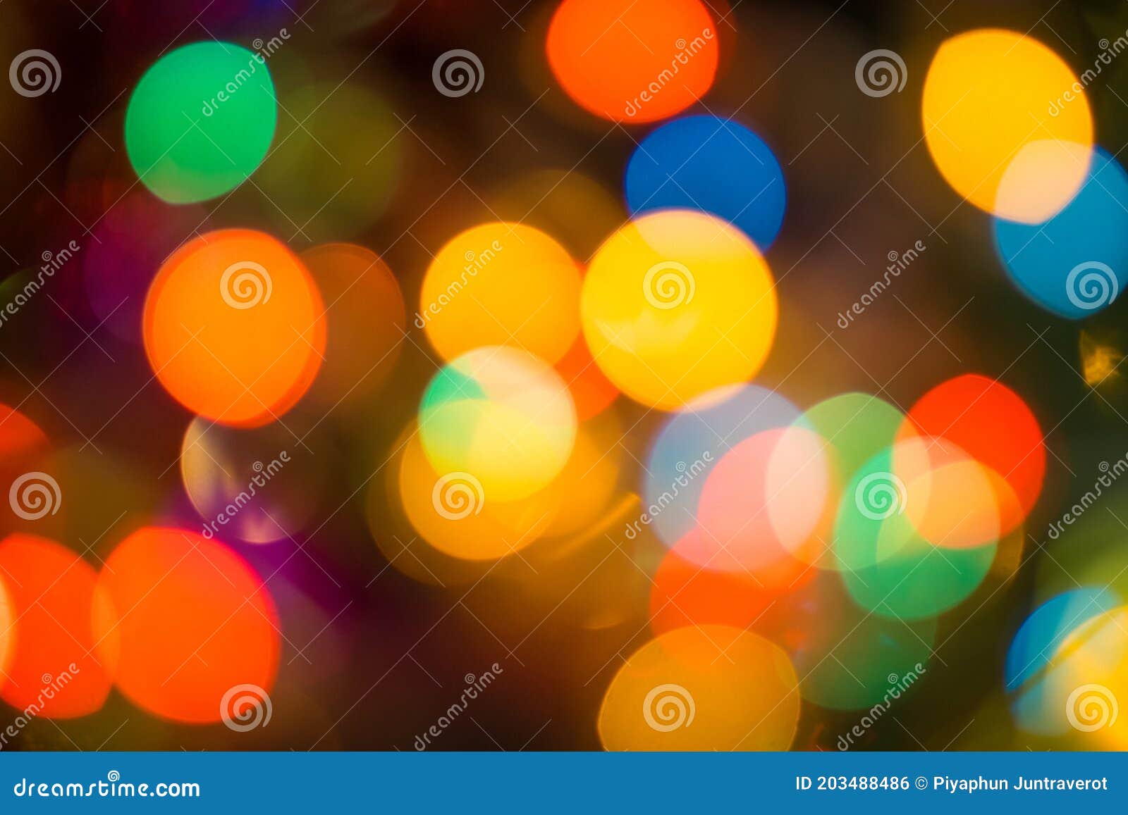 Blur - Abstract Bokeh Circle String Lights for Background Stock Photo ...